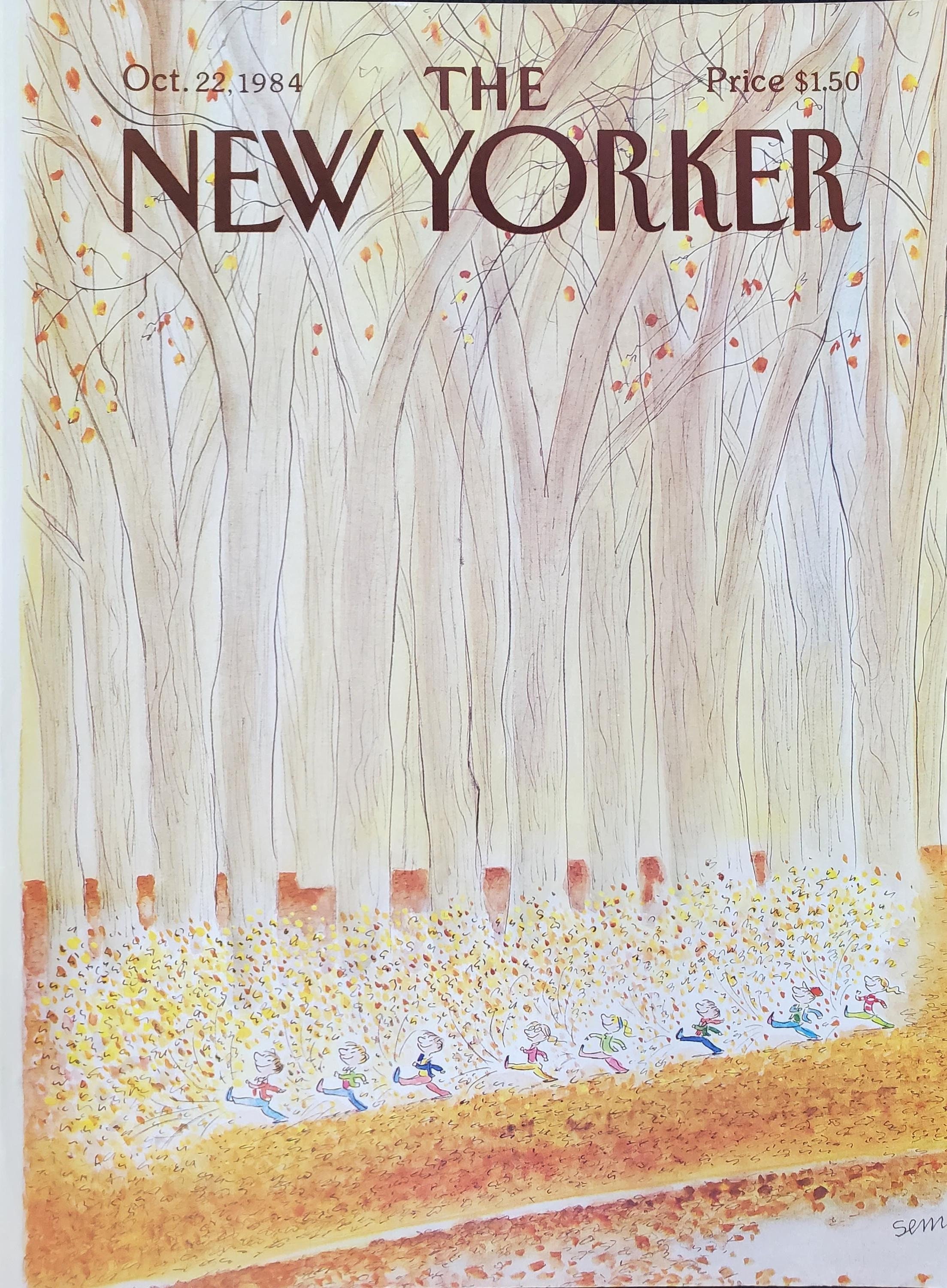 Vintage New Yorker Magazine (cover Only) October 22, 1984 JJ Sempe ...