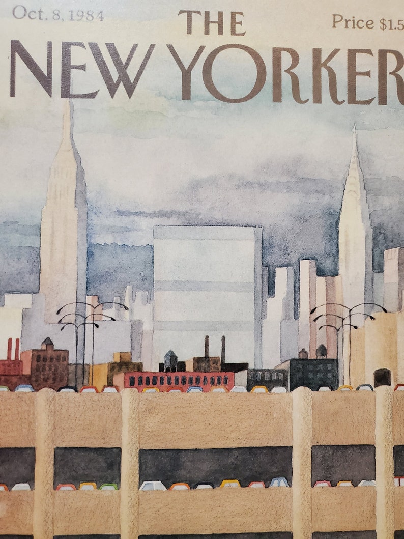 Vintage New Yorker Magazine (COVER ONLY) October 8, 1984 Charles E ...