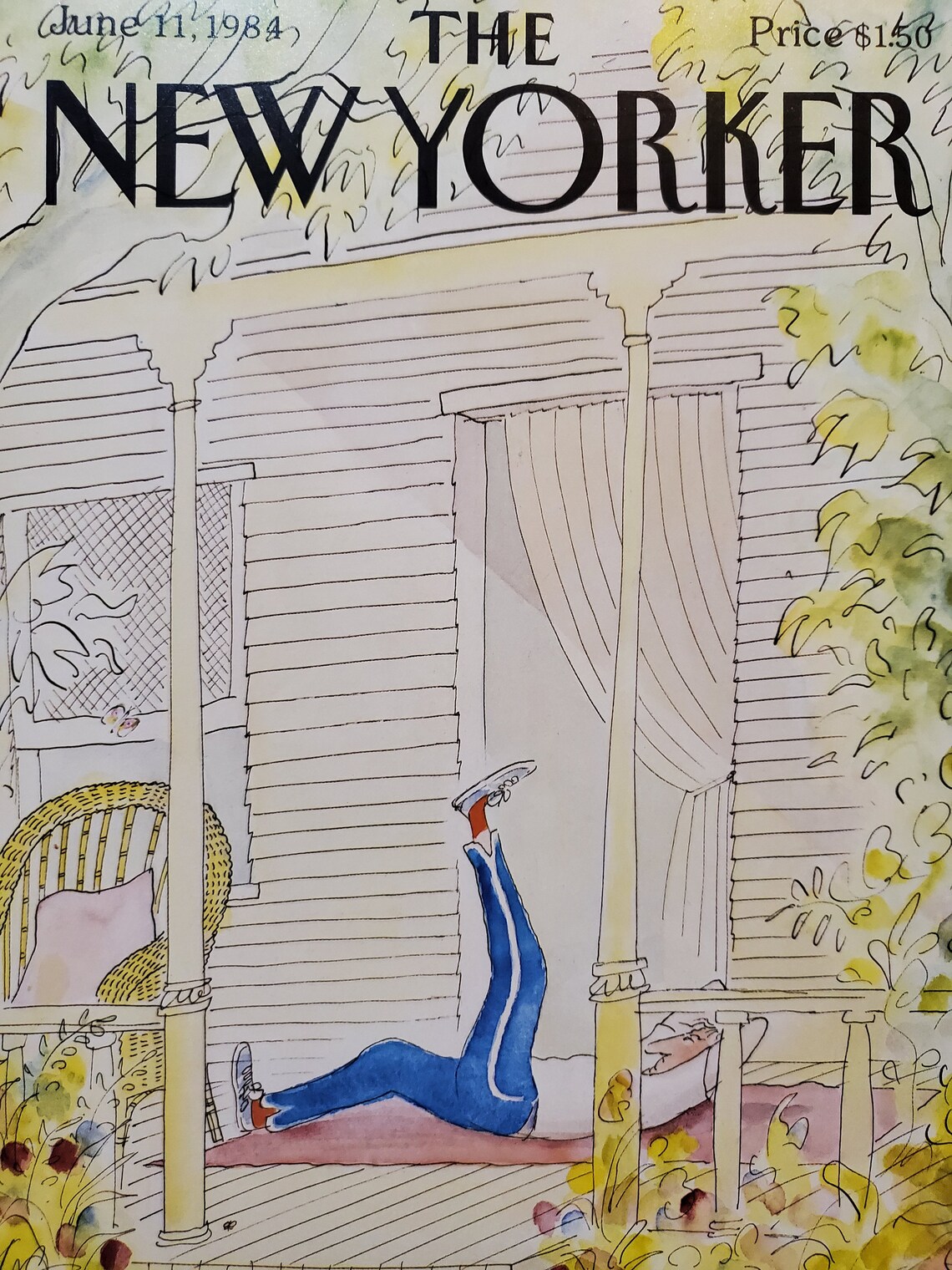 Vintage New Yorker Magazine COVER ONLY June 11, 1984 JJ Sempe Cover Art ...