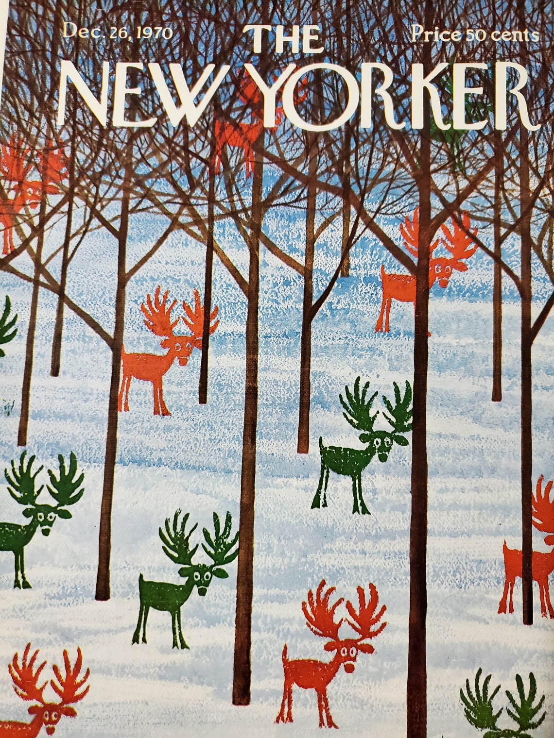 Vintage New Yorker Magazine (cover Only) December 26, 1970 Charles E ...