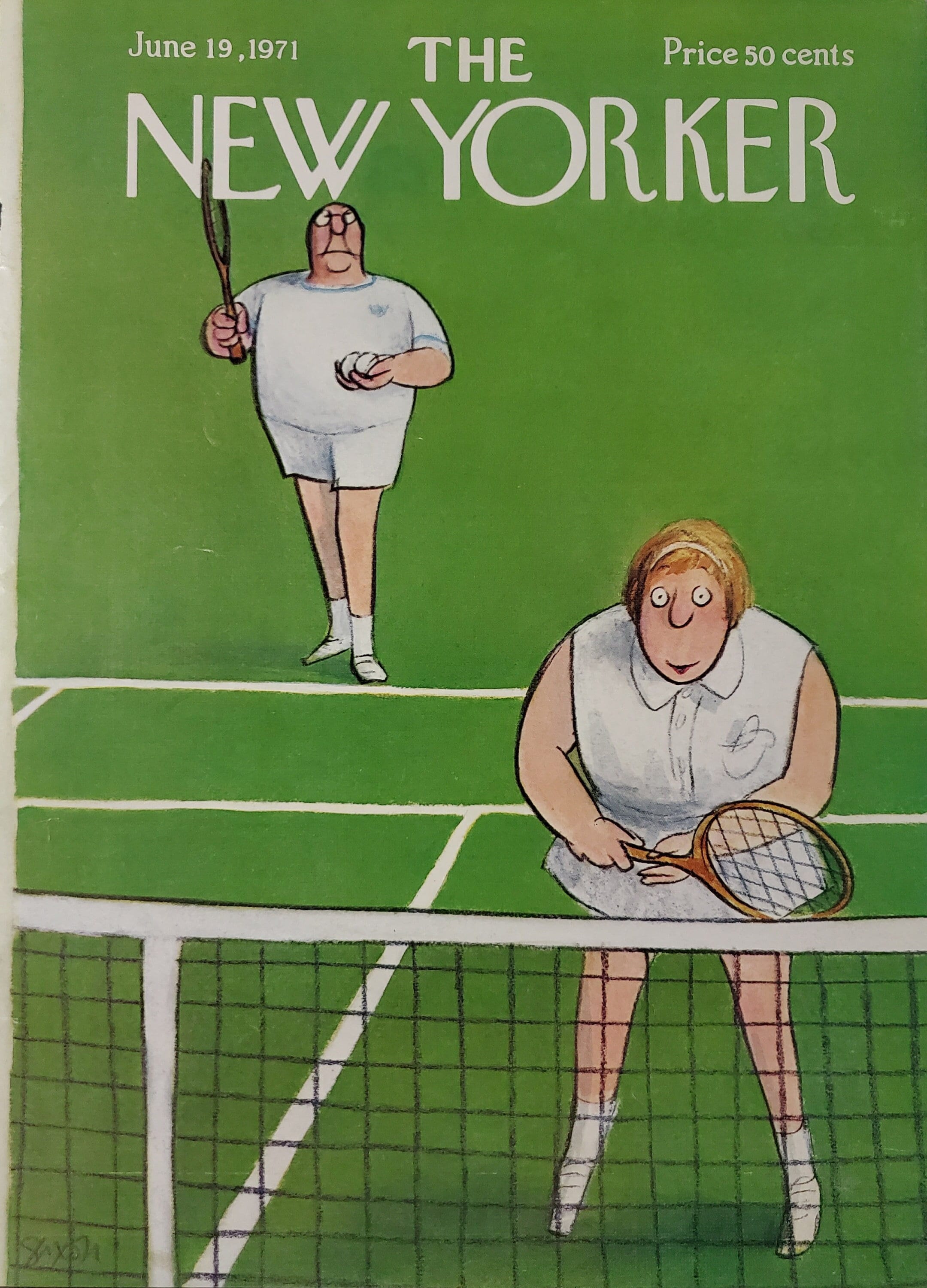 Vintage New Yorker Magazine cover Only June 19, 1971 Charles Saxon ...