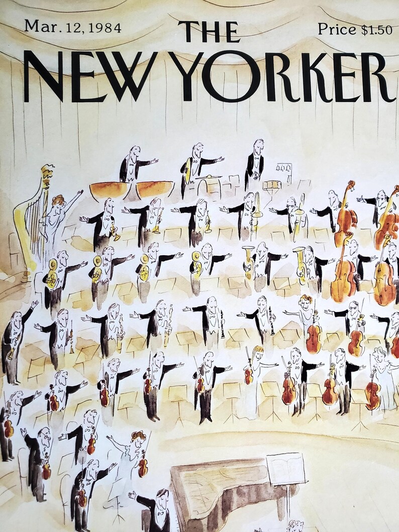 Vintage New Yorker Magazine (cover Only) March 12, 1984 JJ Sempe Cover ...