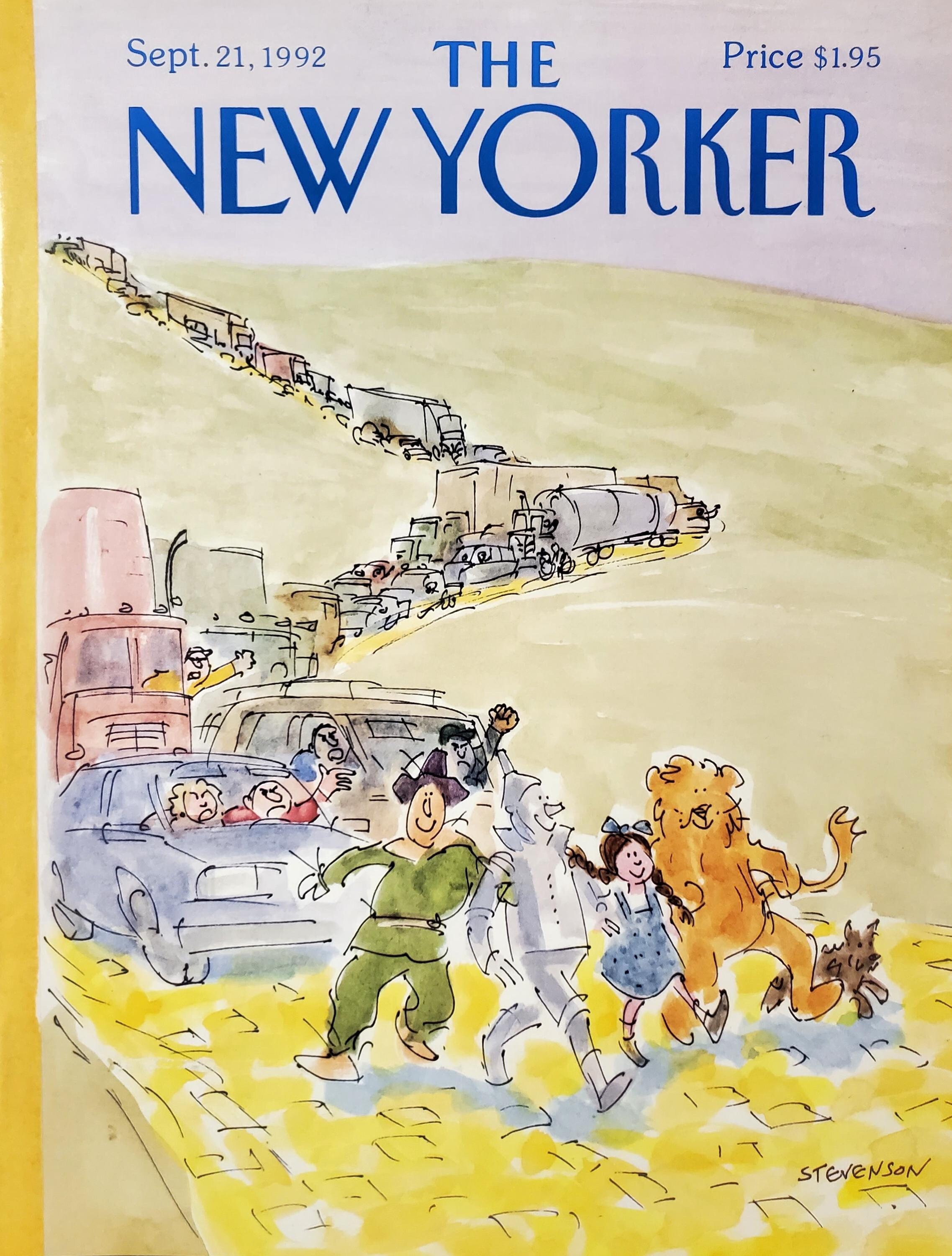Vintage New Yorker Magazine (cover Only) September 21, 1992 James ...