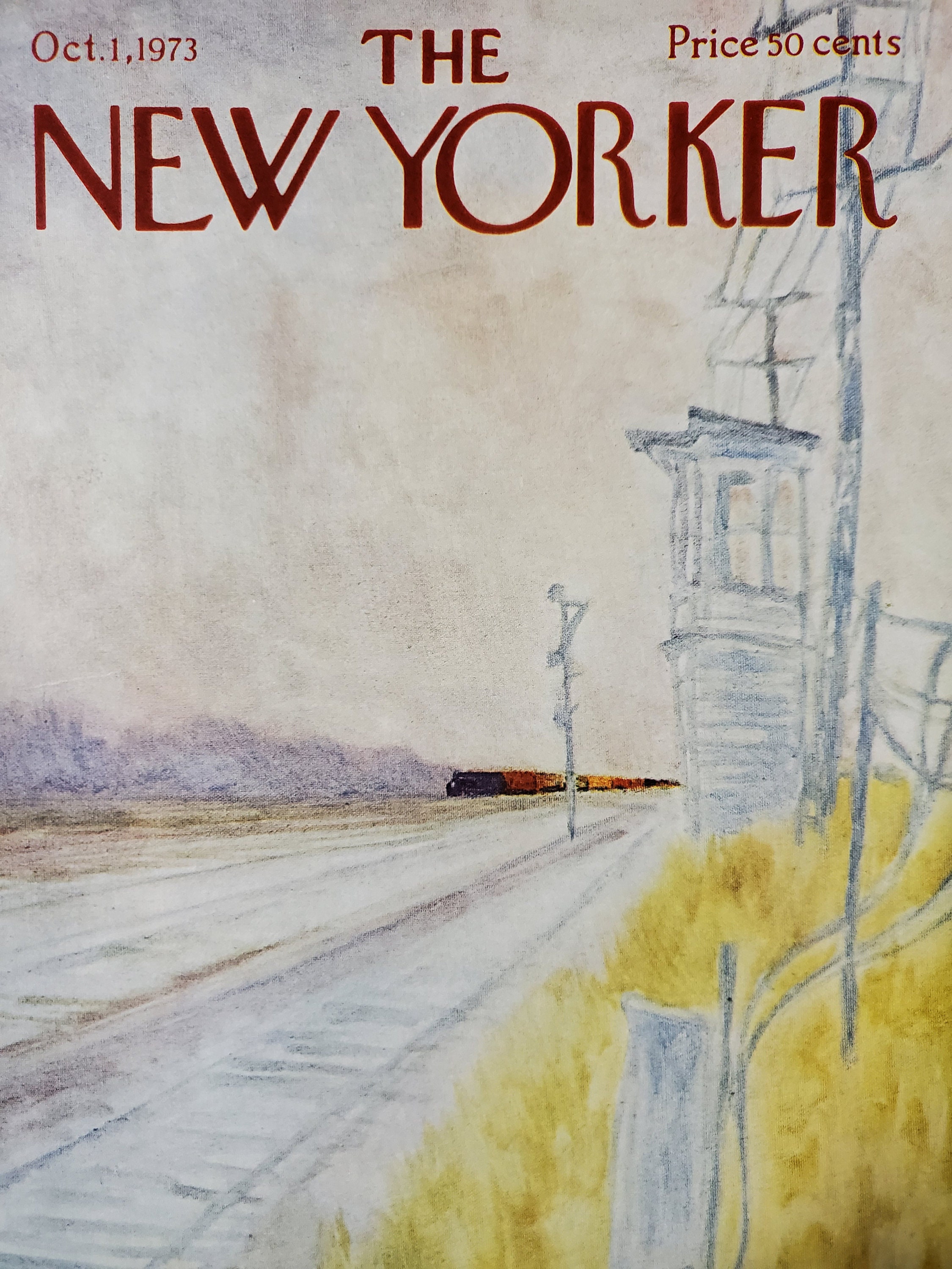 Vintage New Yorker Magazine (cover Only) October 1, 1973 James ...