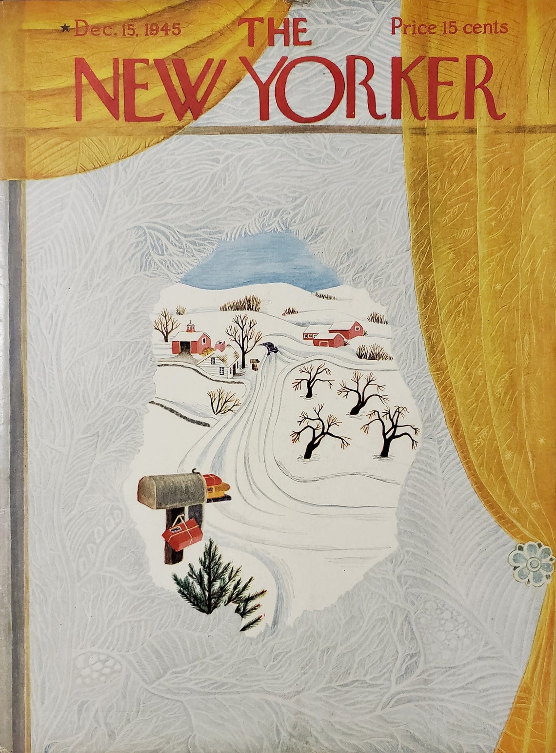 Vintage New Yorker Magazine cover Only December 15, 1945 Ilonka Karasz ...