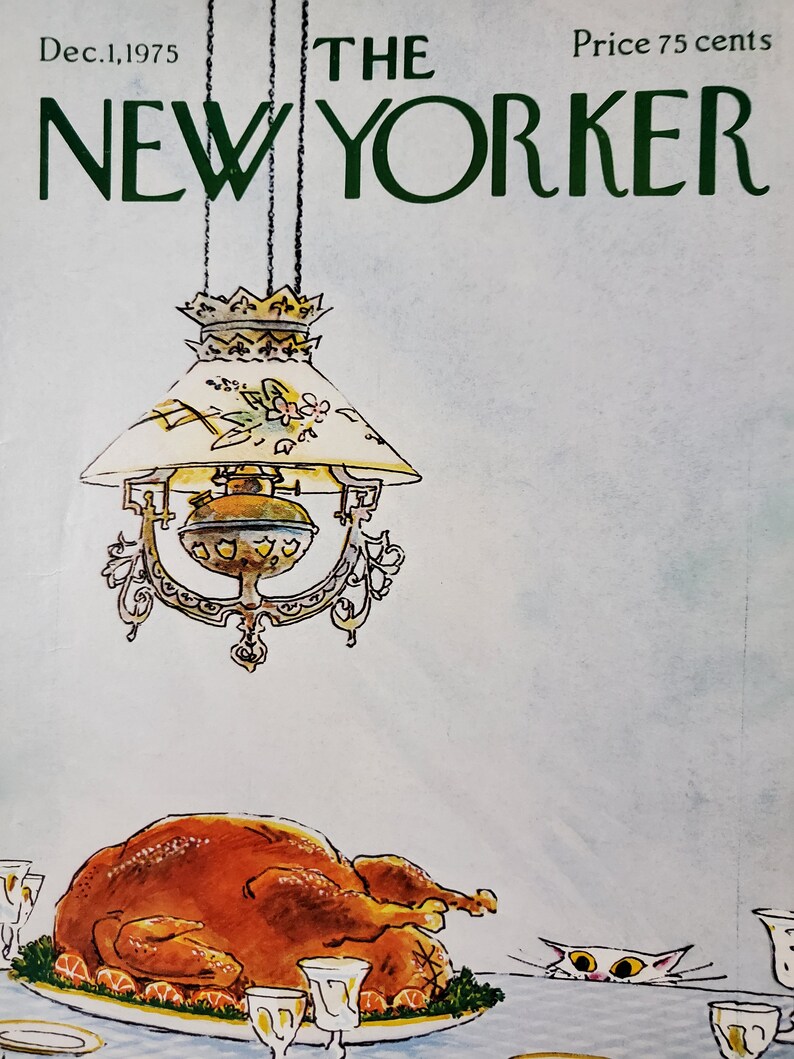 Vintage New Yorker Magazine (cover Only) December 1, 1975 George Booth ...
