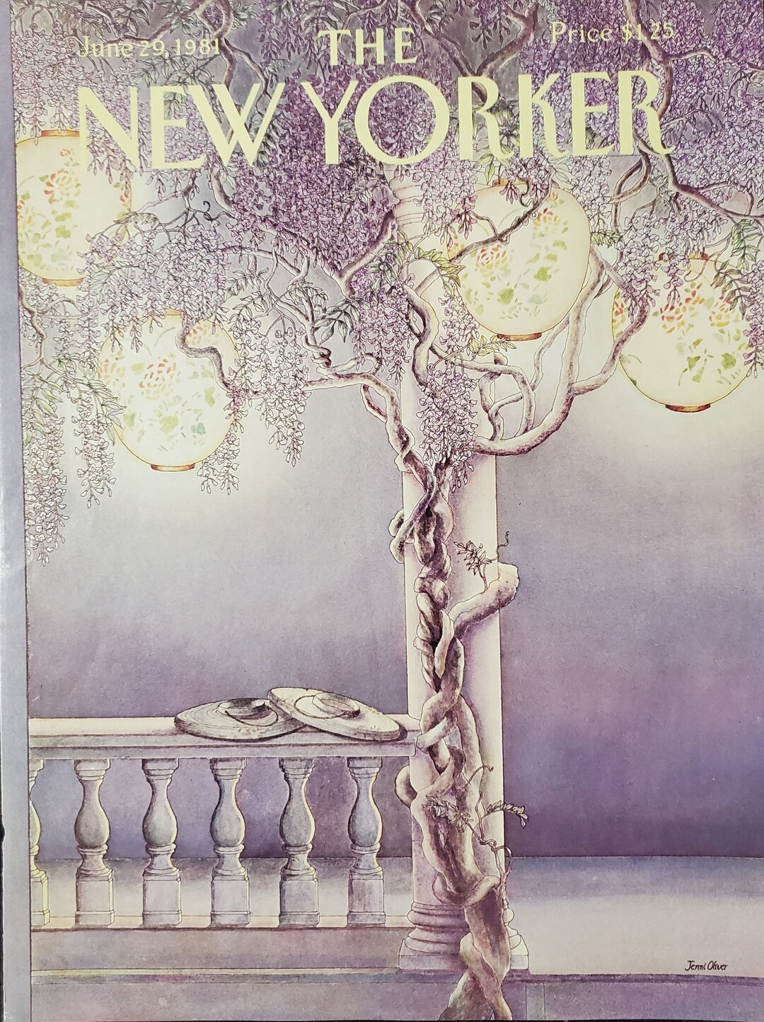 Vintage New Yorker Magazine (cover Only) June 29, 1981 Jenni Oliver ...