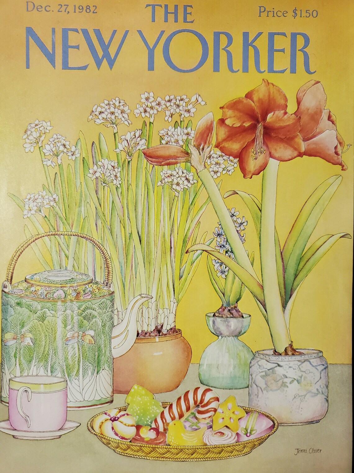 Vintage New Yorker Magazine (cover Only) December 27, 1982 Jenni Oliver ...