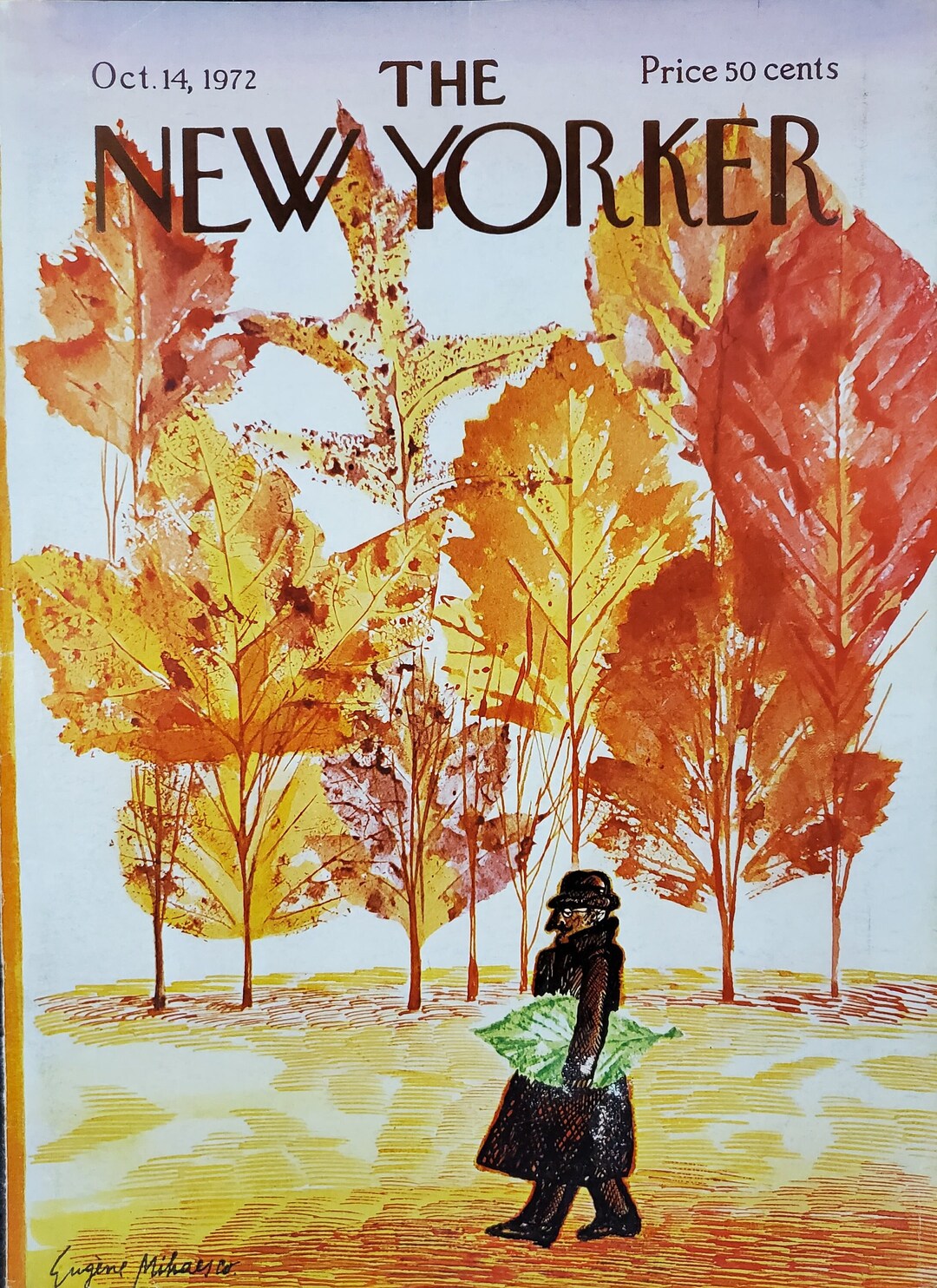 Vintage New Yorker Magazine (cover Only) October 14, 1972 Eugene ...