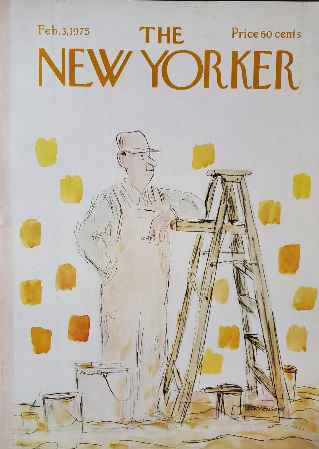 Vintage New Yorker Magazine (cover Only) February 3, 1975 James ...