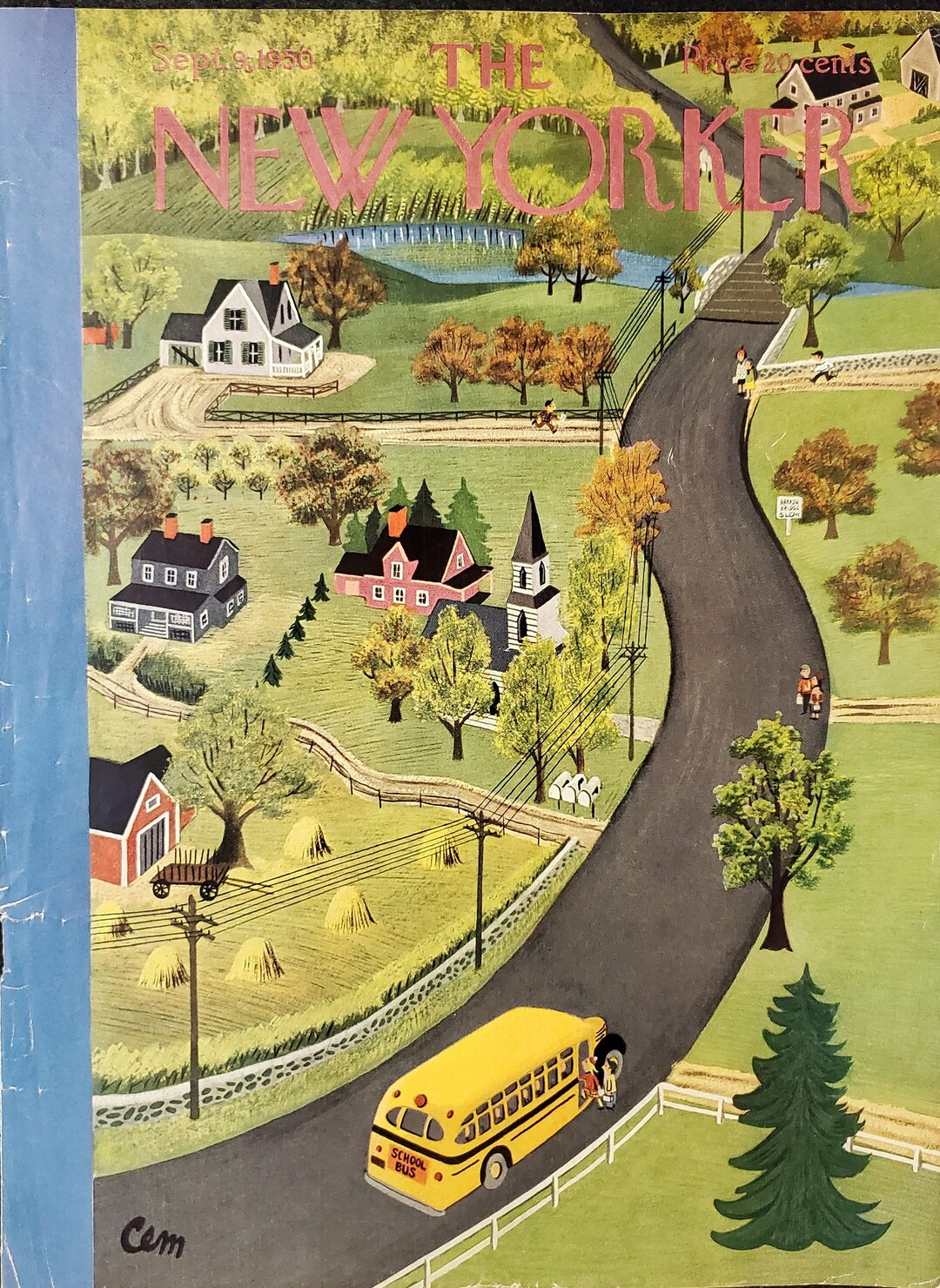 Vintage New Yorker Magazine (cover Only) September 9, 1950 Charles E ...