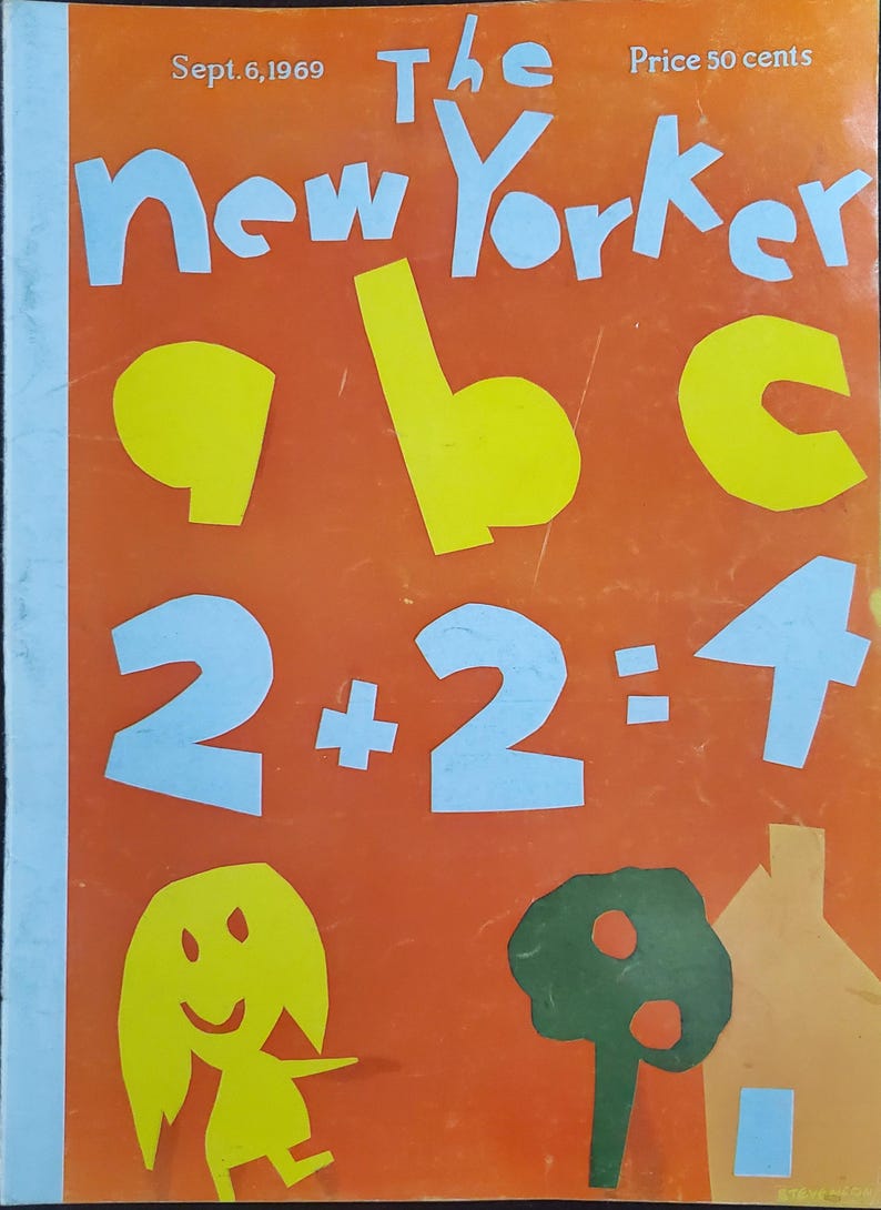Vintage New Yorker Magazine (cover Only) September 6, 1969 James ...