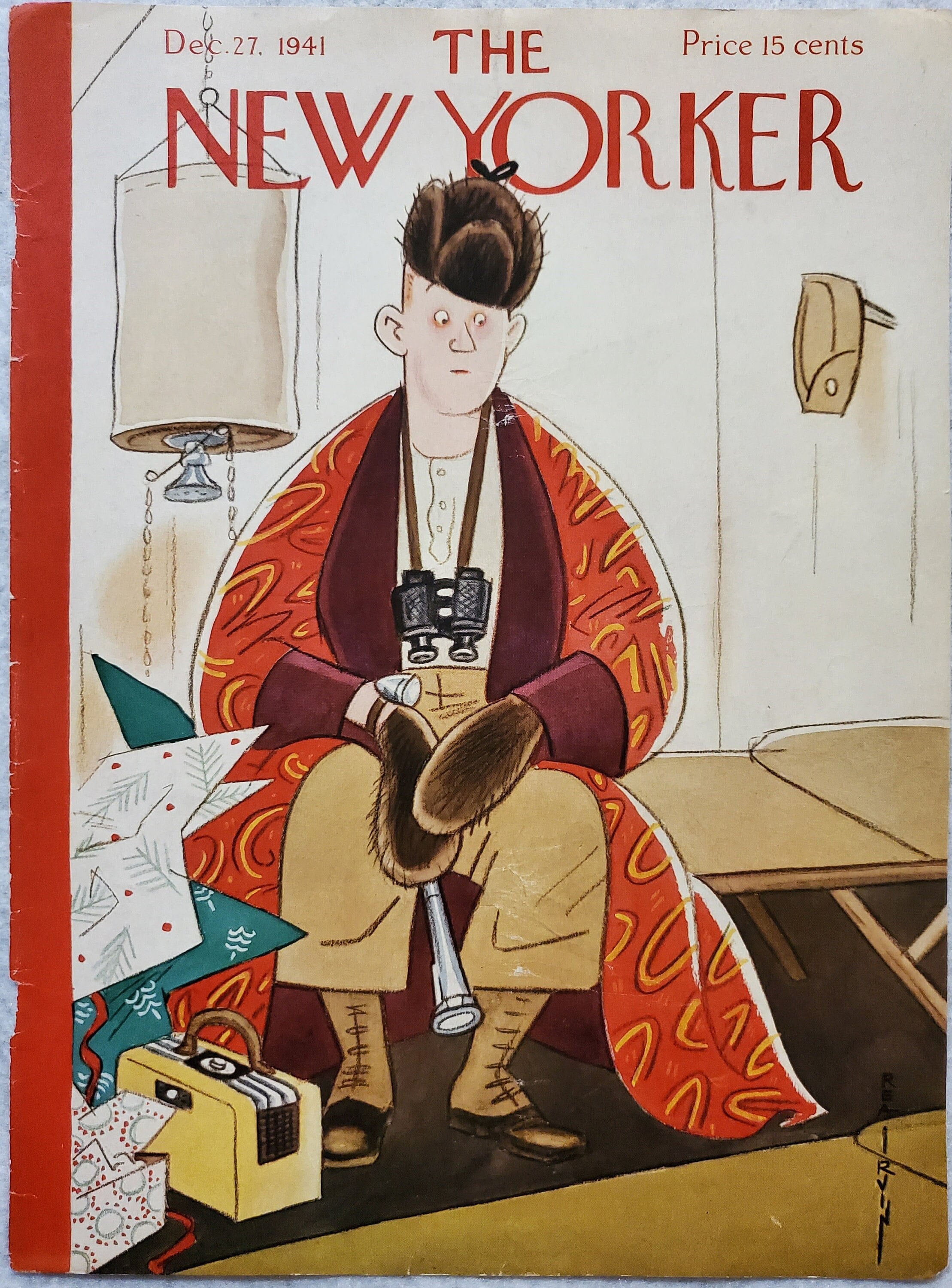 Vintage New Yorker Magazine (COVER ONLY) December 27, 1941 Rea Irvin ...