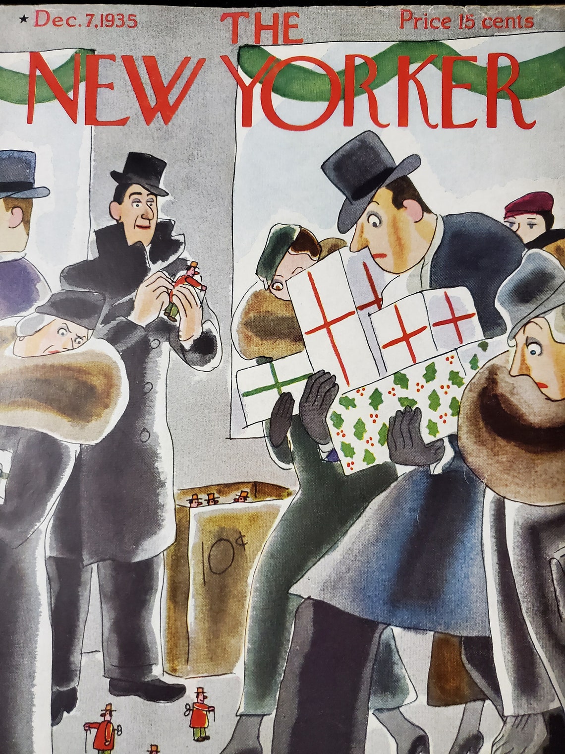 Vintage New Yorker Magazine (cover Only) December 7, 1935 Robert Day ...
