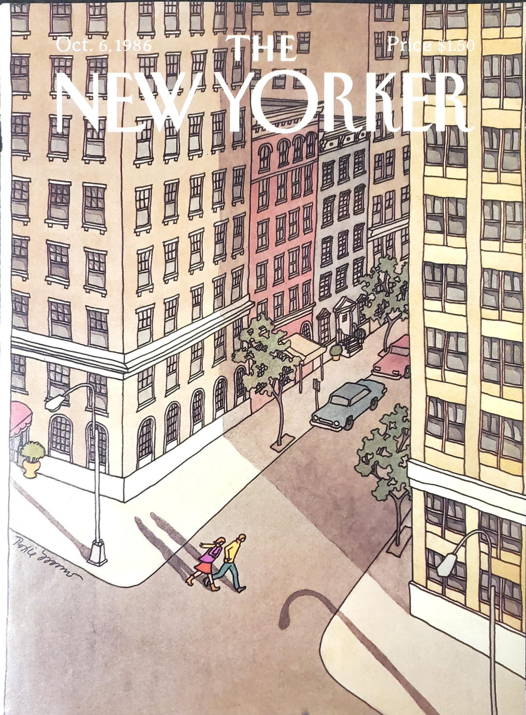 Vintage New Yorker Magazine (cover Only) October 6, 1986 Roxie Munro ...