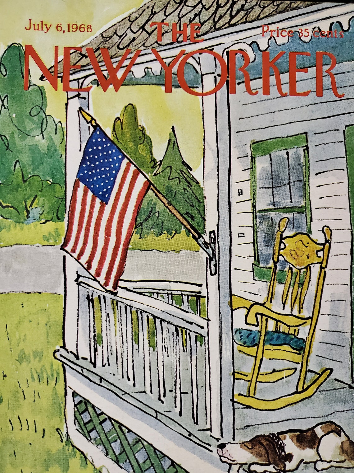 Vintage New Yorker Magazine (cover Only) July 6, 1968 William Steig ...
