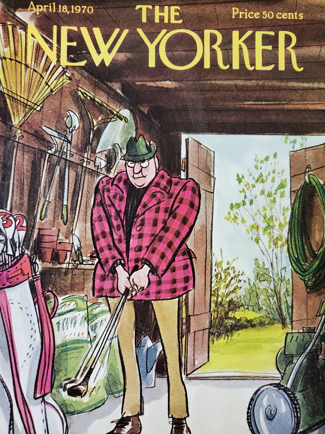 Vintage New Yorker Magazine cover Only April 18, 1970 Charles Saxon ...