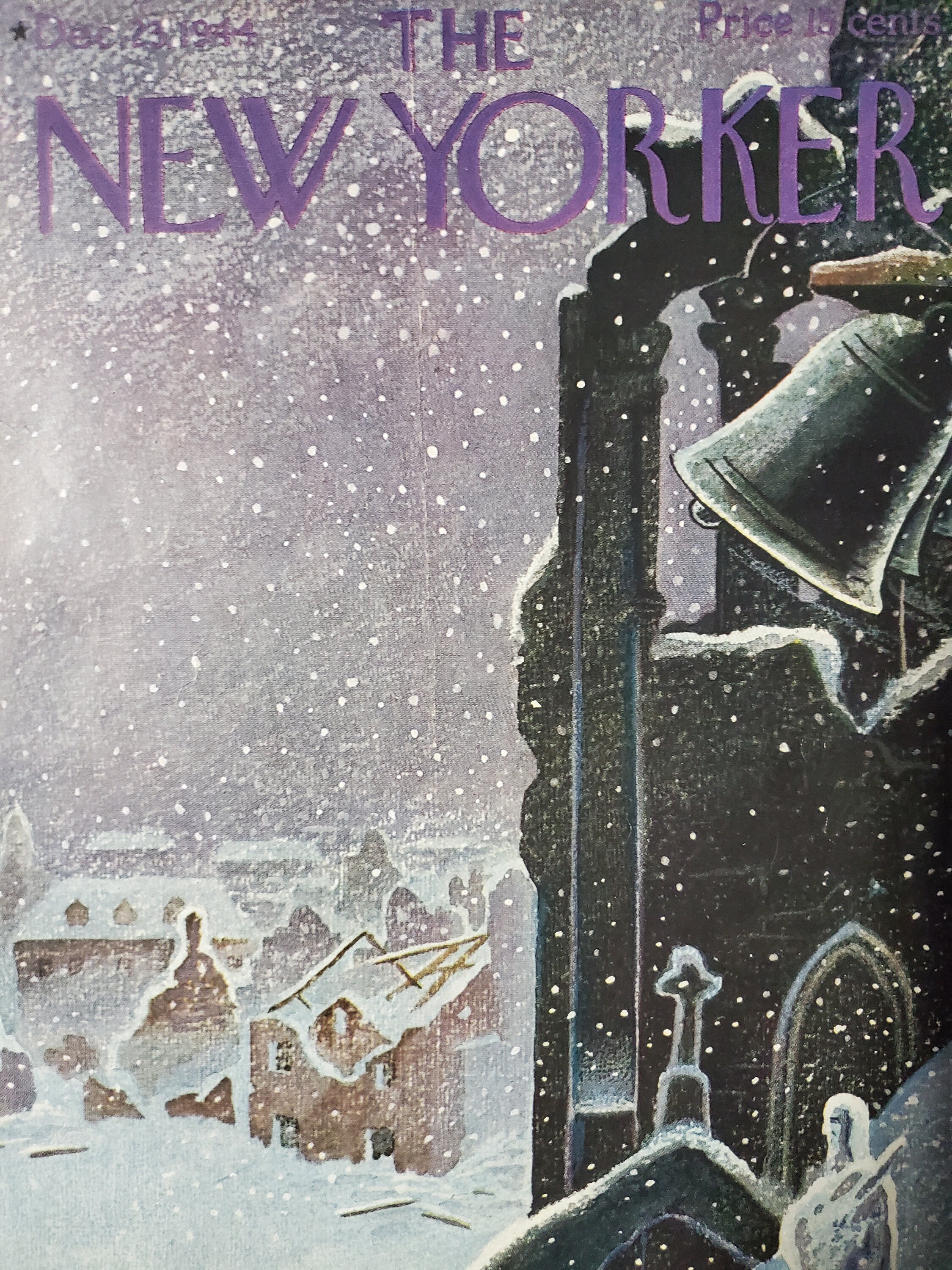 Vintage New Yorker Magazine cover Only December 23, 1944 Rea Irvin ...