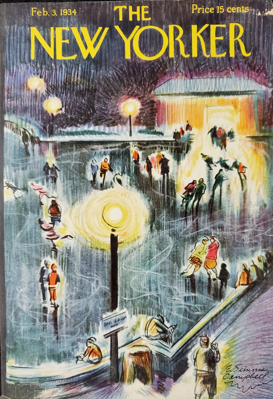 Vintage New Yorker Magazine (cover Only) February 3, 1934 E Simms ...