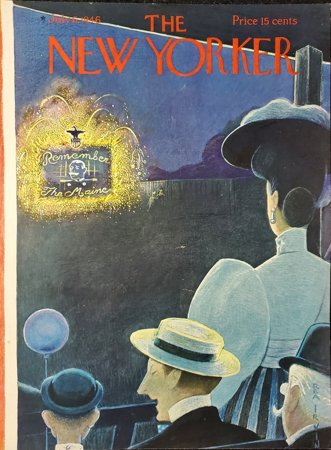 Vintage New Yorker Magazine (cover Only) July 6, 1946 Rea Irvin Cover ...