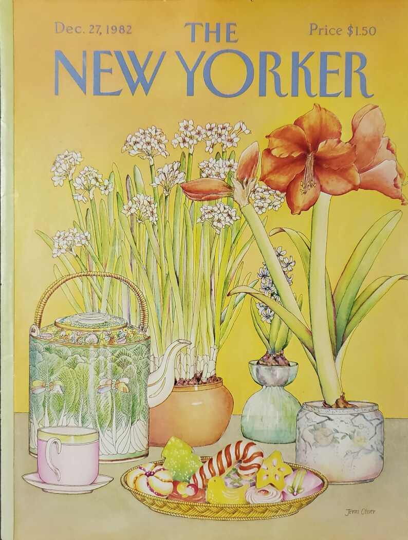 Vintage New Yorker Magazine (cover Only) December 27, 1982 Jenni Oliver ...