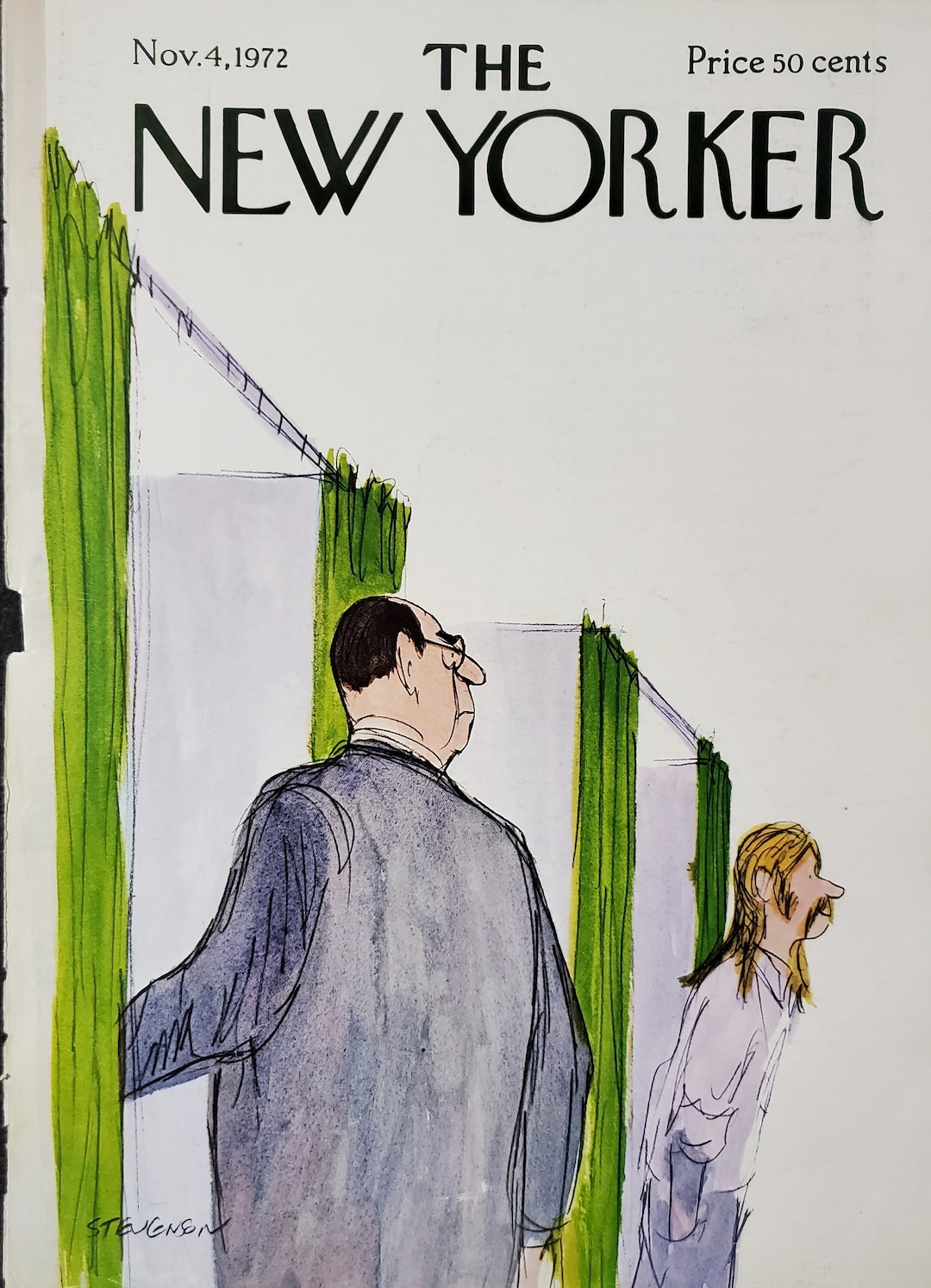Vintage New Yorker Magazine (cover Only) November 4, 1972 James ...