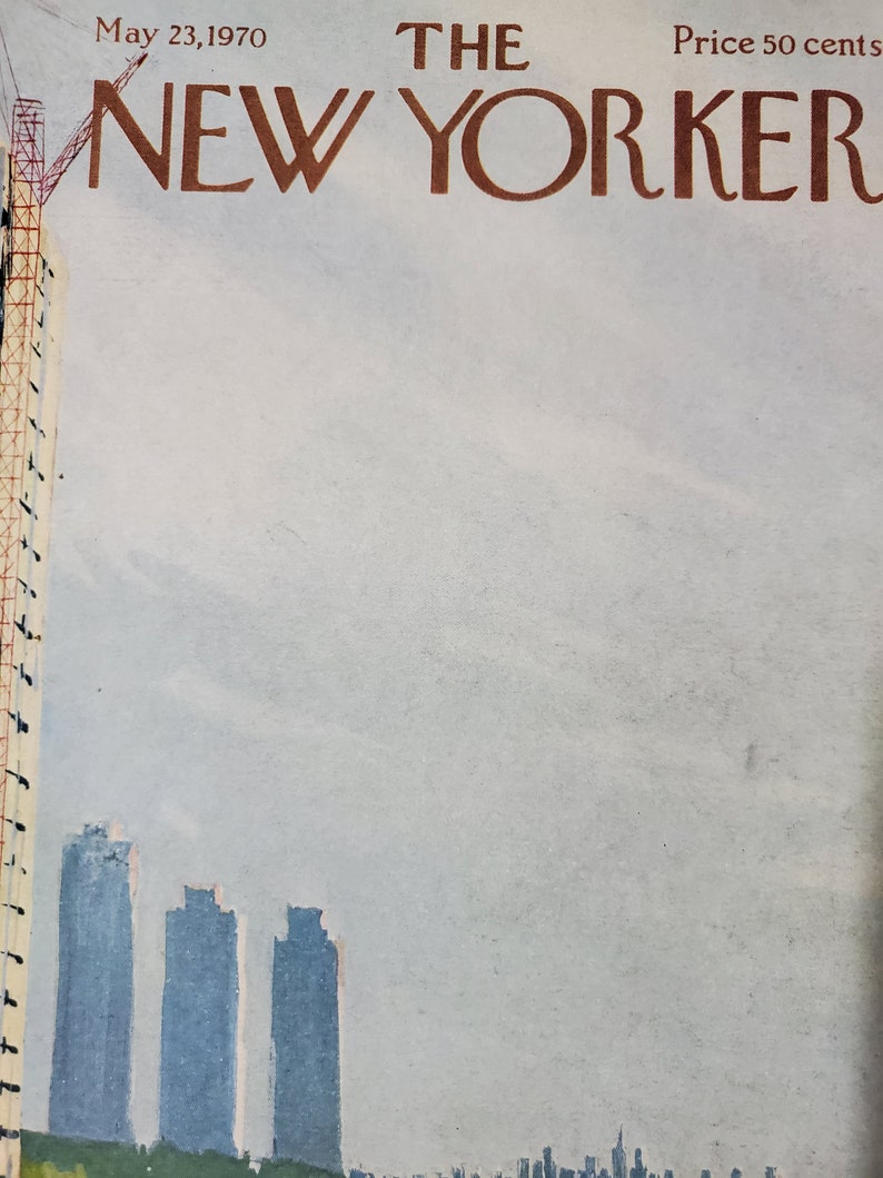 Vintage New Yorker Magazine (cover Only) May 23, 1970 Arthur Getz Cover ...