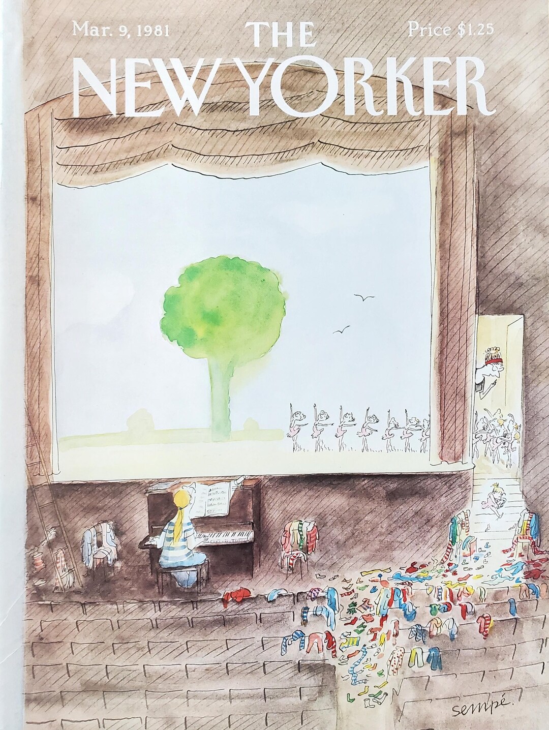 Vintage New Yorker Magazine (cover Only) March 9, 1981 JJ Sempe Cover ...