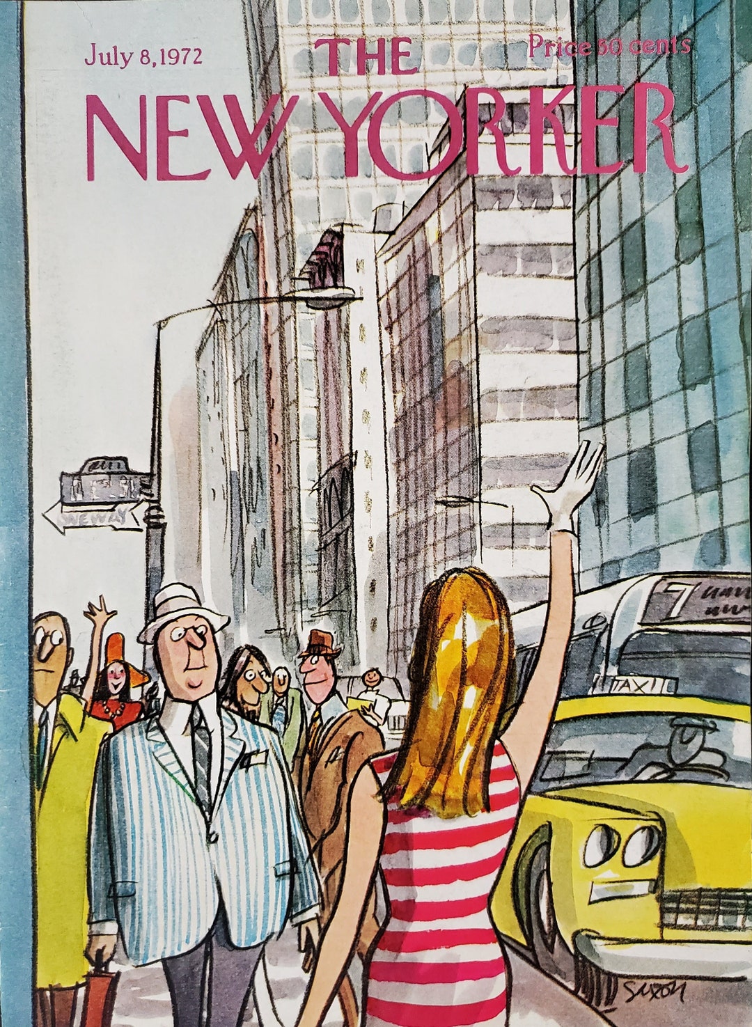 Vintage New Yorker Magazine cover Only July 8, 1972 Charles Saxon Cover Art - Etsy