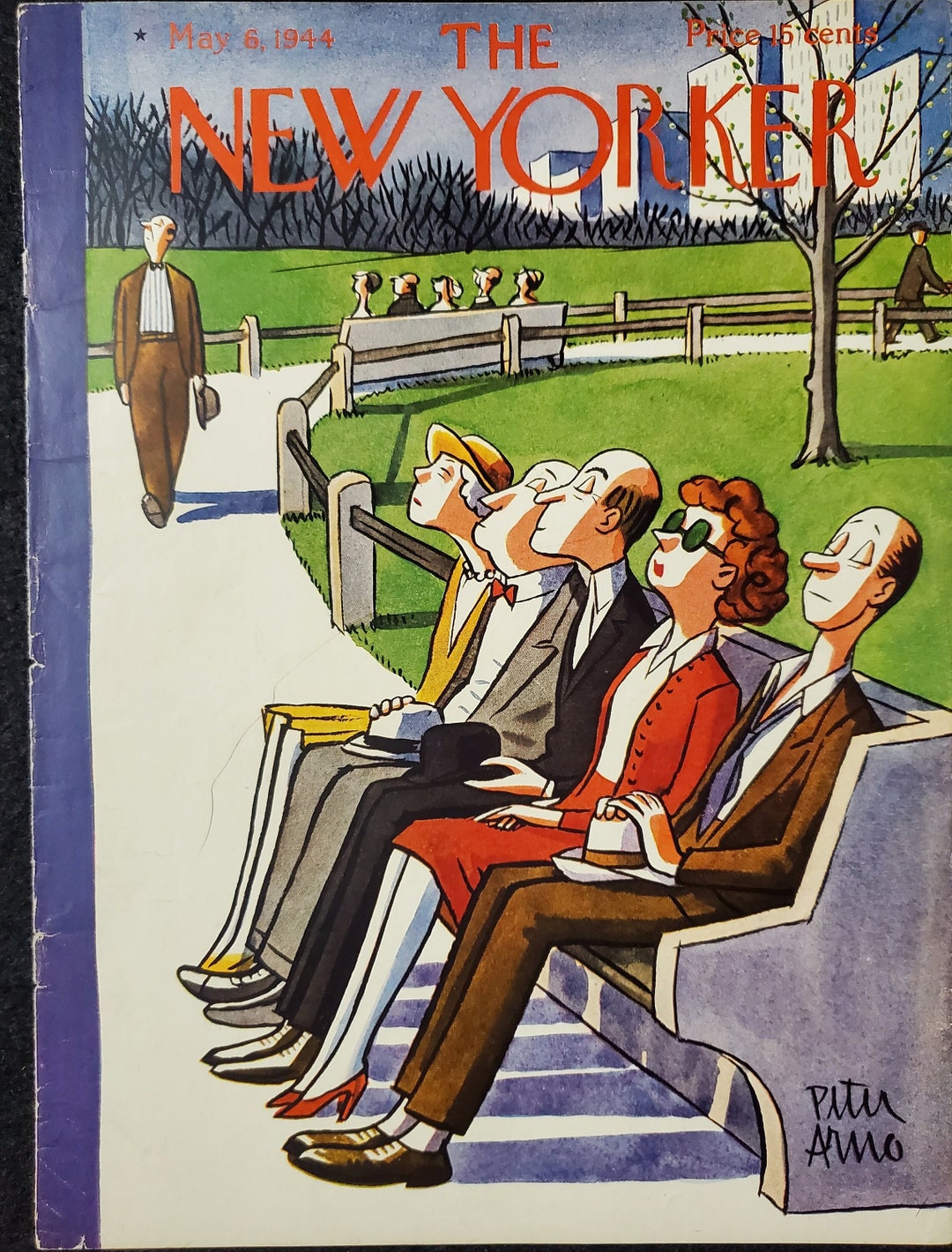 Vintage New Yorker Magazine (cover Only) May 6, 1944 Peter Arno Cover ...