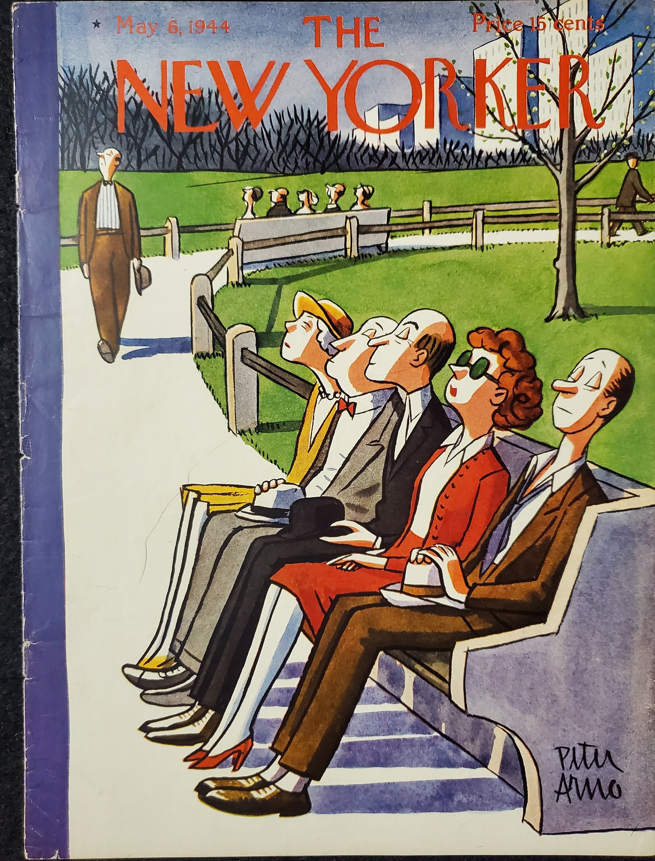 Vintage New Yorker Magazine (cover Only) May 6, 1944 Peter Arno Cover ...