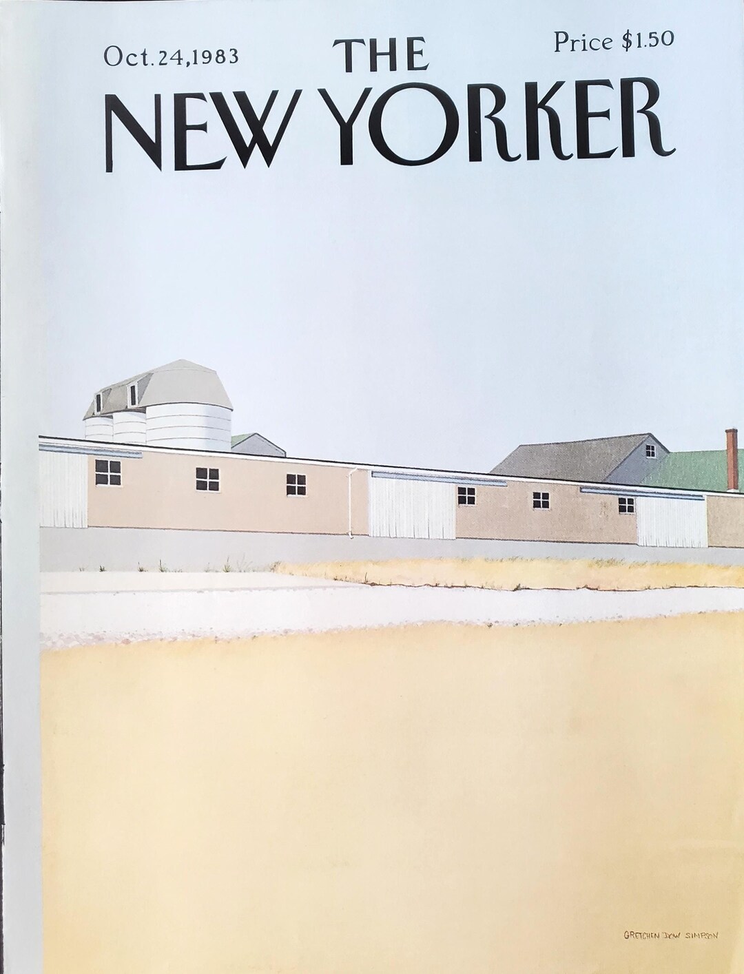 Vintage New Yorker Magazine (cover Only) October 24, 1983 Gretchen Dow ...