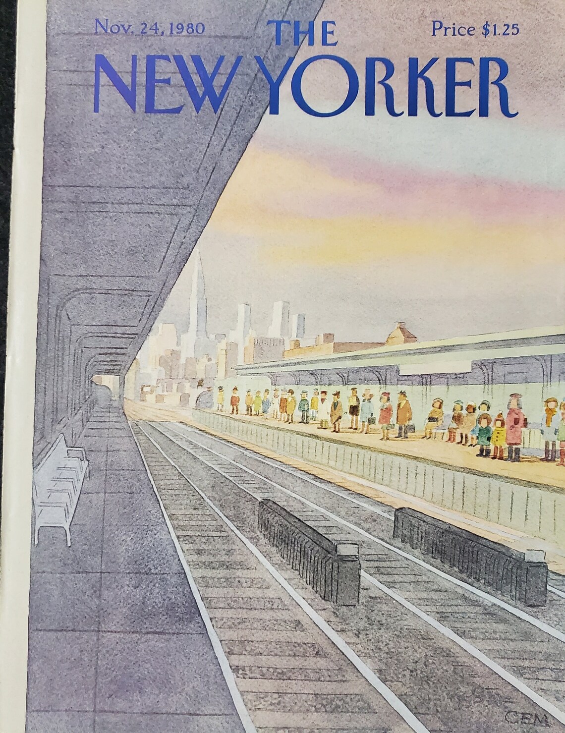 Vintage New Yorker Magazine (cover Only) November 24, 1980 Charles E ...