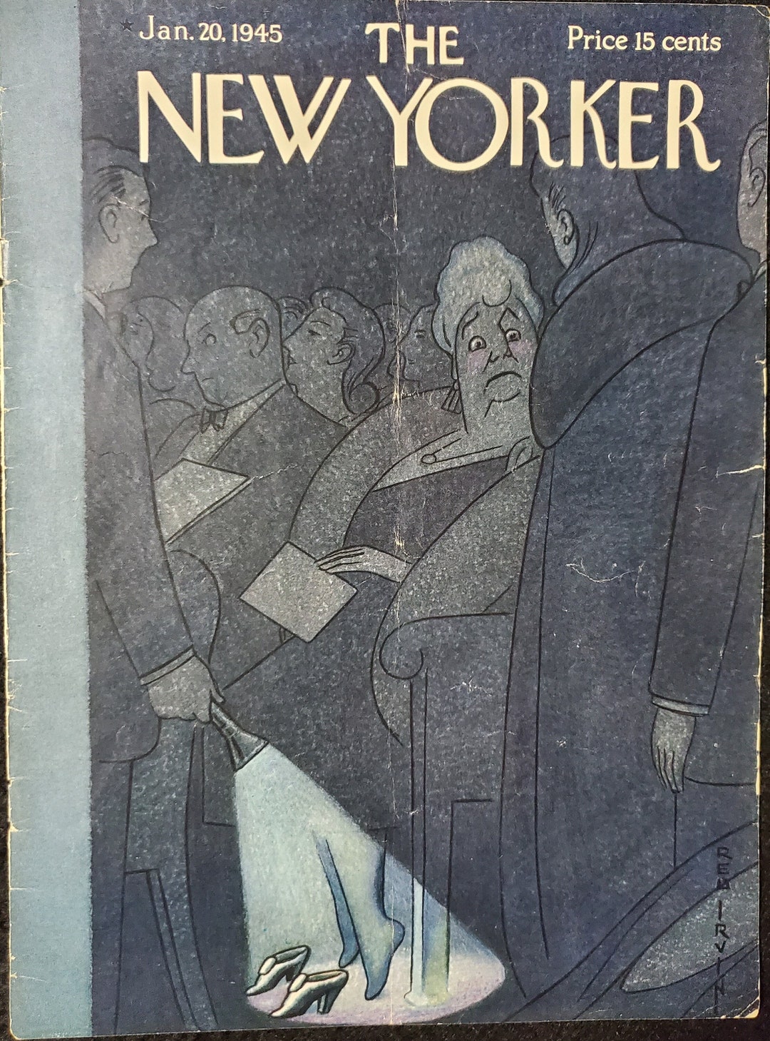 Vintage New Yorker Magazine (cover Only) January 20, 1945 Rea Irvin ...
