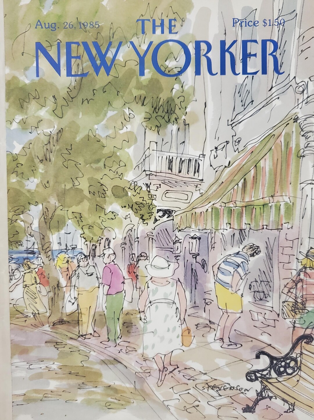 Vintage New Yorker Magazine (cover Only) August 26, 1985 Robert ...