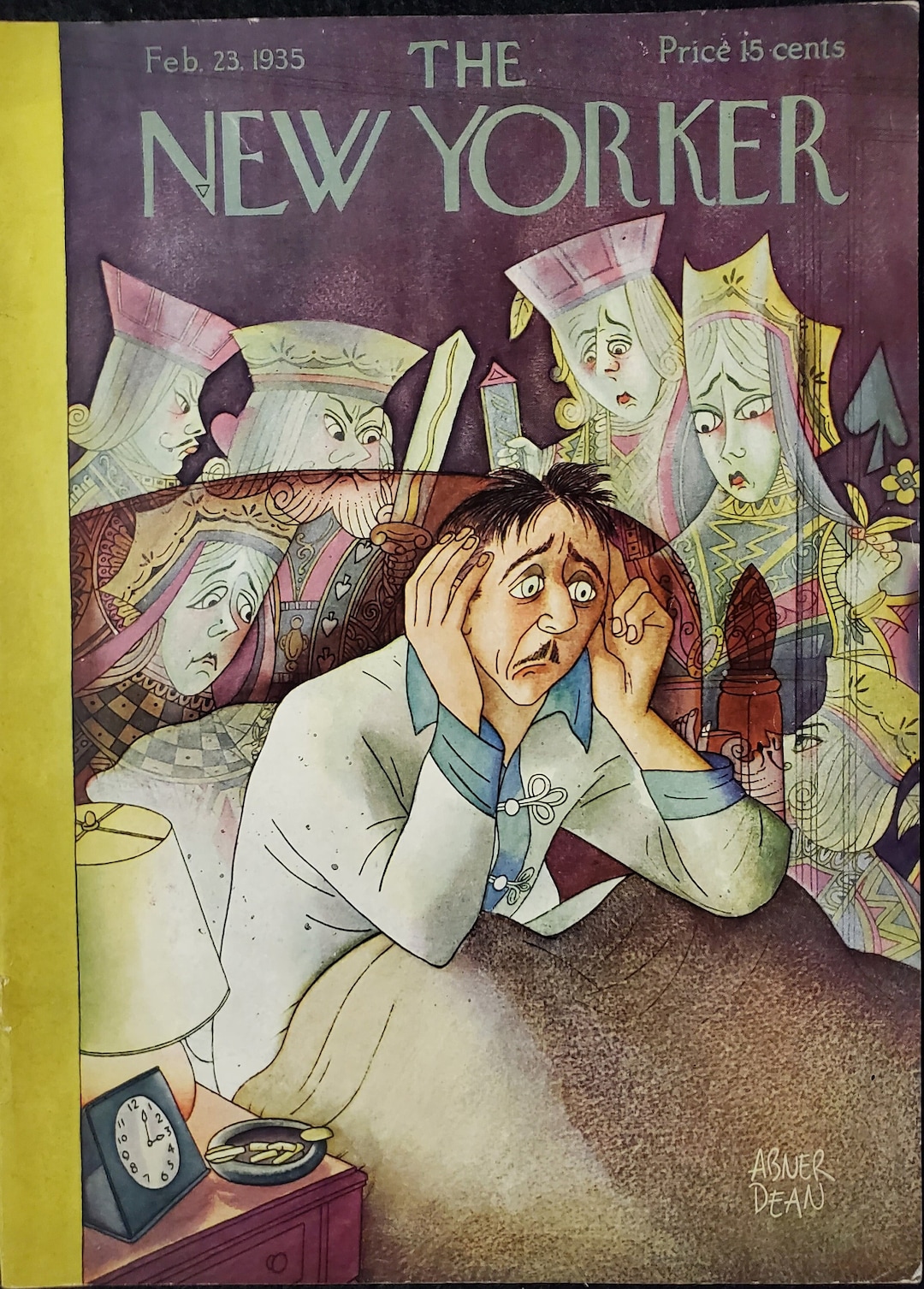 Vintage New Yorker Magazine (cover Only) February 23, 1935 Abner Dean ...