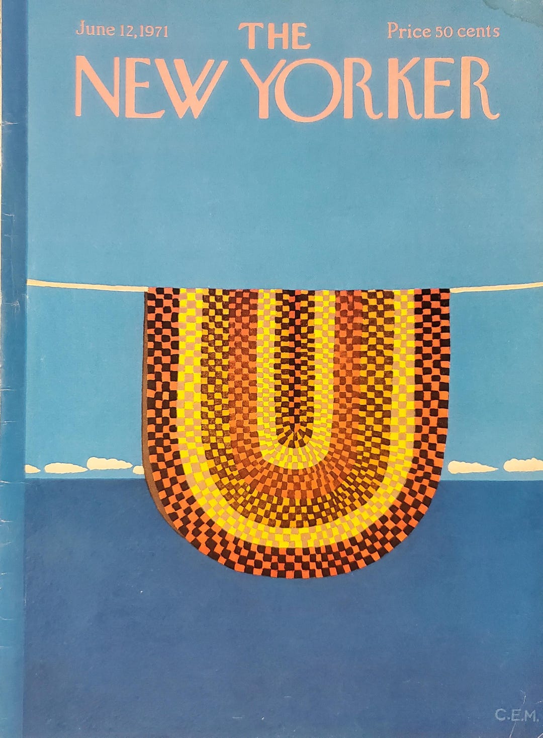 Vintage New Yorker Magazine (cover Only) June 12, 1971 Charles E Martin ...