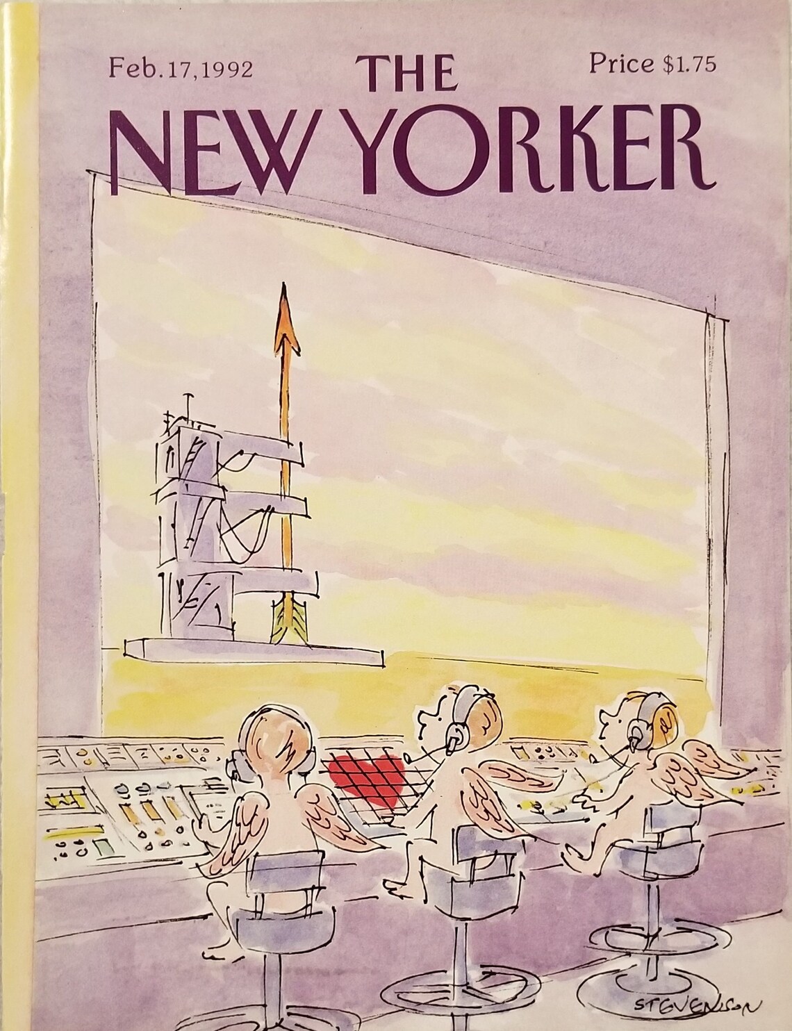 Vintage New Yorker Magazine (COVER ONLY) February 17, 1992 James ...