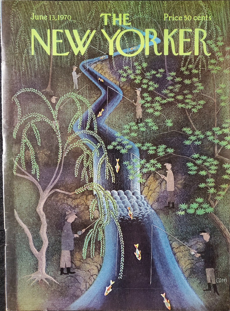 Vintage New Yorker Magazine (cover Only) June 13, 1970 Charles E Martin ...
