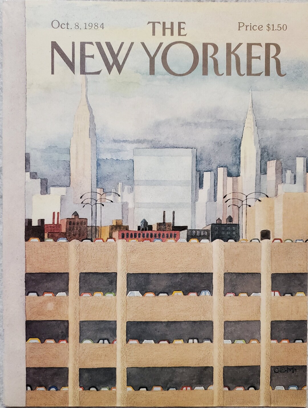 Vintage New Yorker Magazine (COVER ONLY) October 8, 1984 Charles E ...