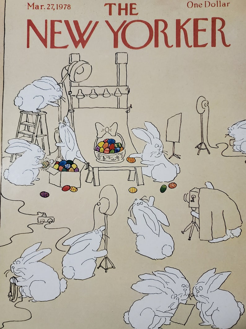 Vintage New Yorker Magazine (cover Only) March 27, 1978 Arnie Levin ...