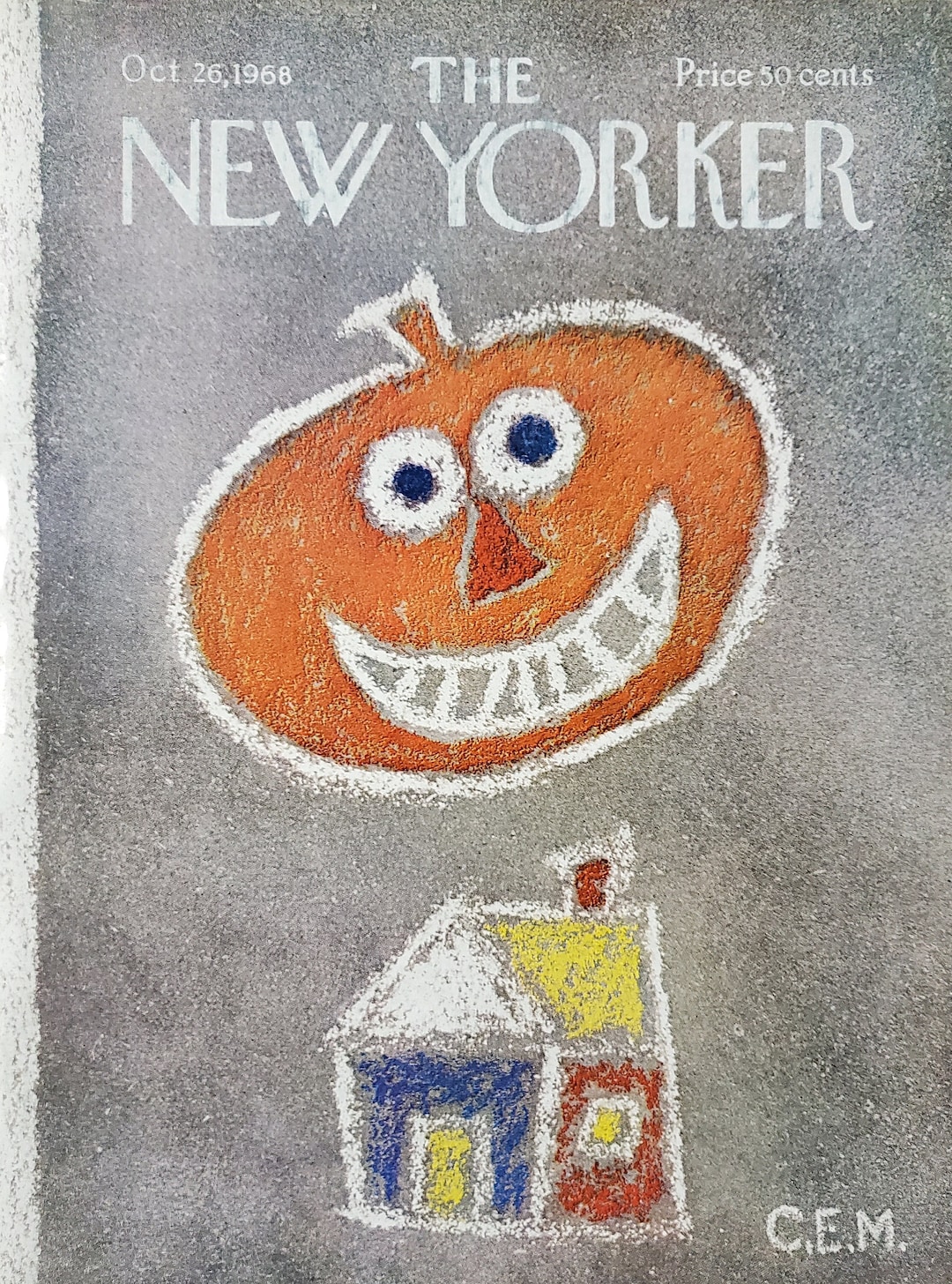 Vintage New Yorker Magazine (cover Only) October 26, 1968 Charles E ...
