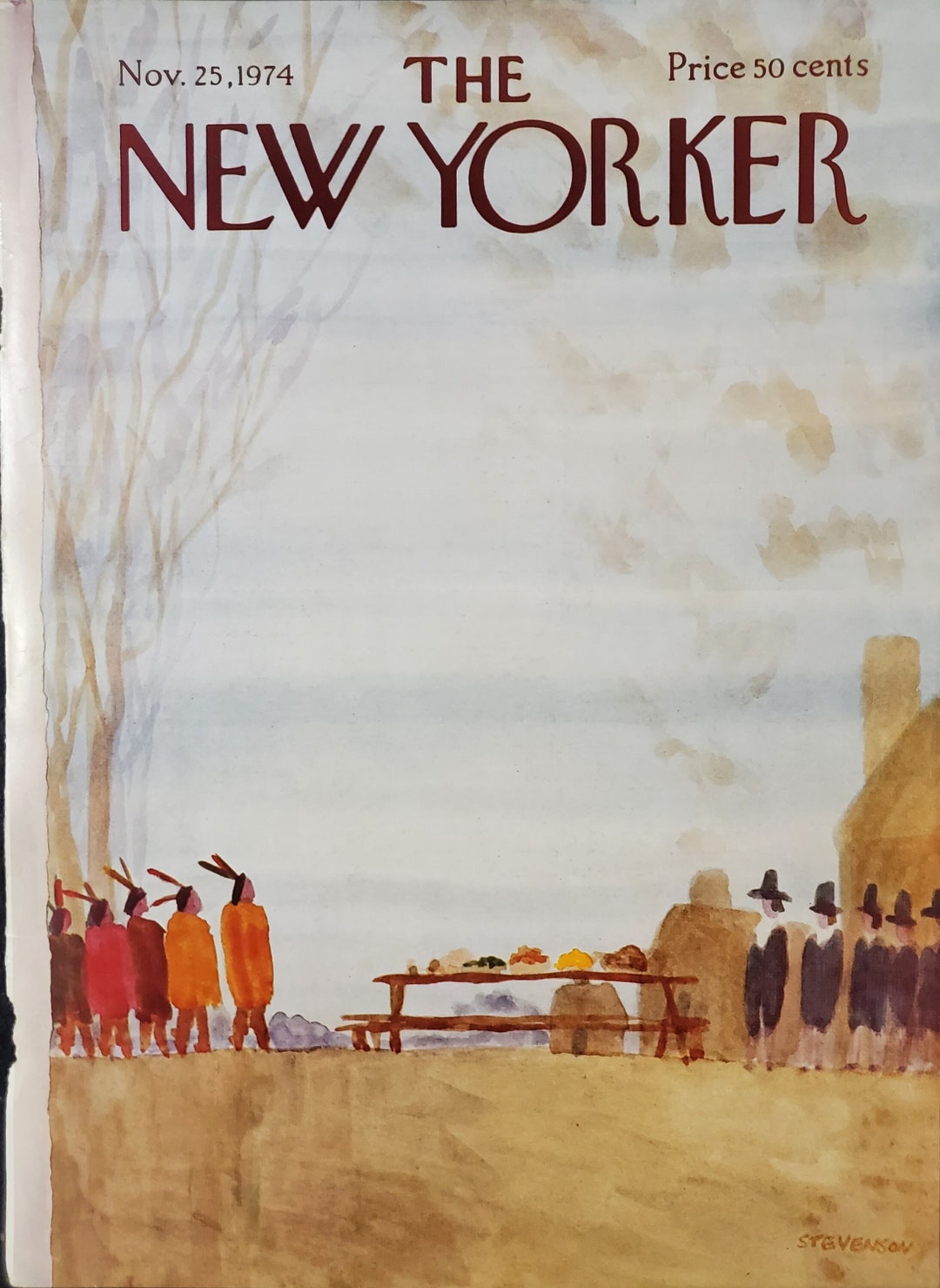 Vintage New Yorker Magazine (cover Only) November 25, 1974 James ...