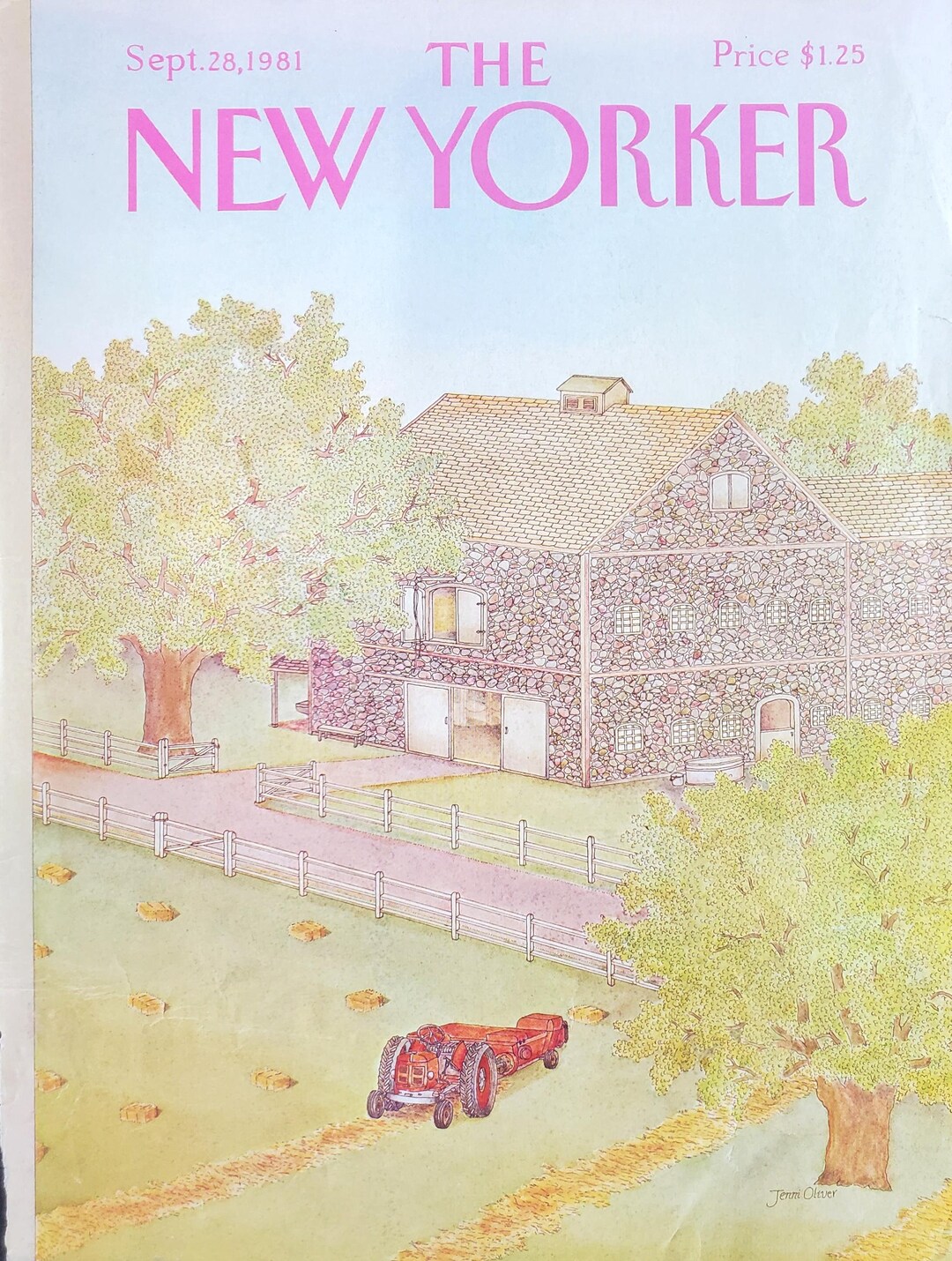 Vintage New Yorker Magazine (cover Only) September 28, 1981 Jenni ...