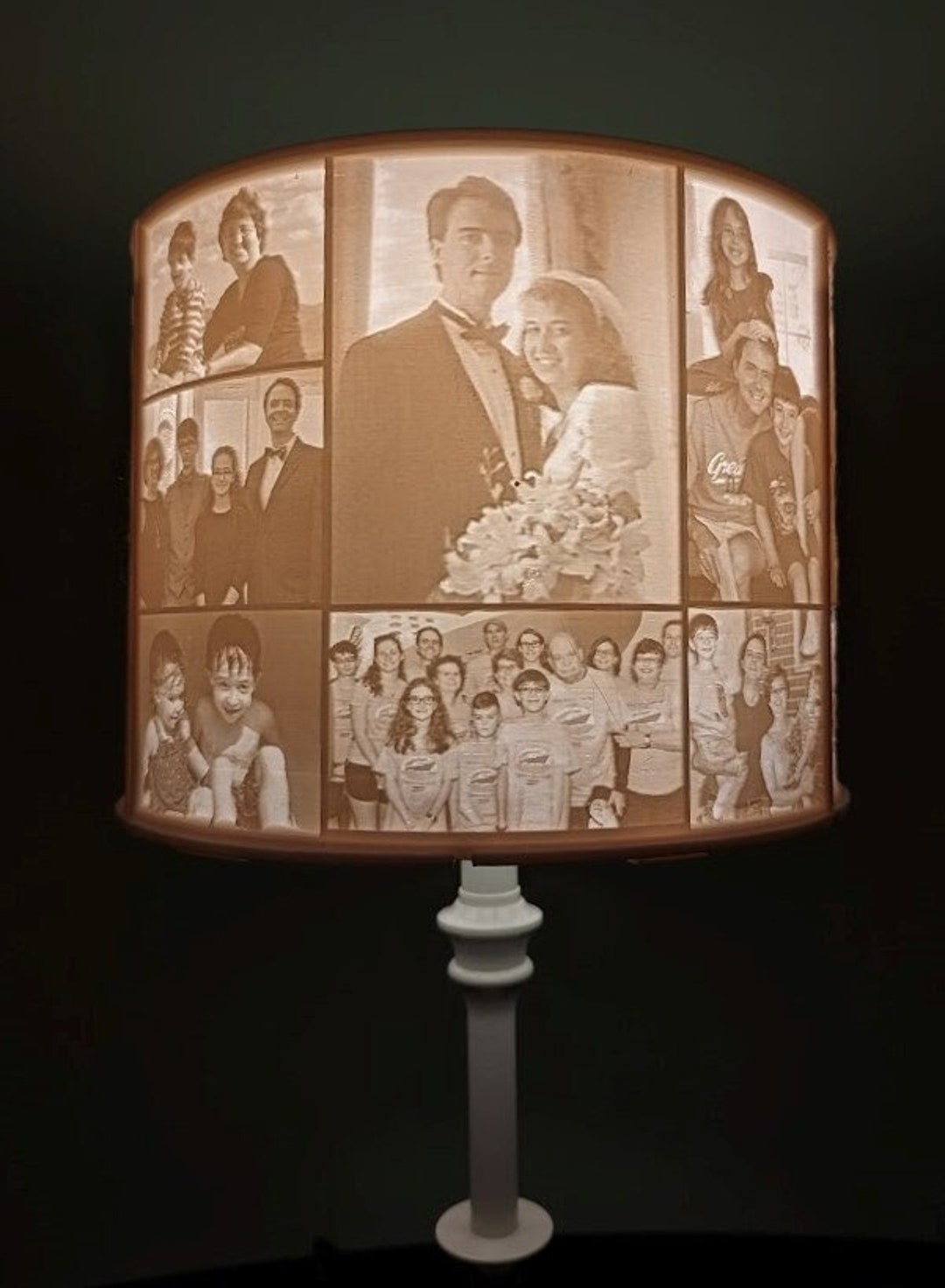 Personalized Lithophane Photo Lampshade - Etsy