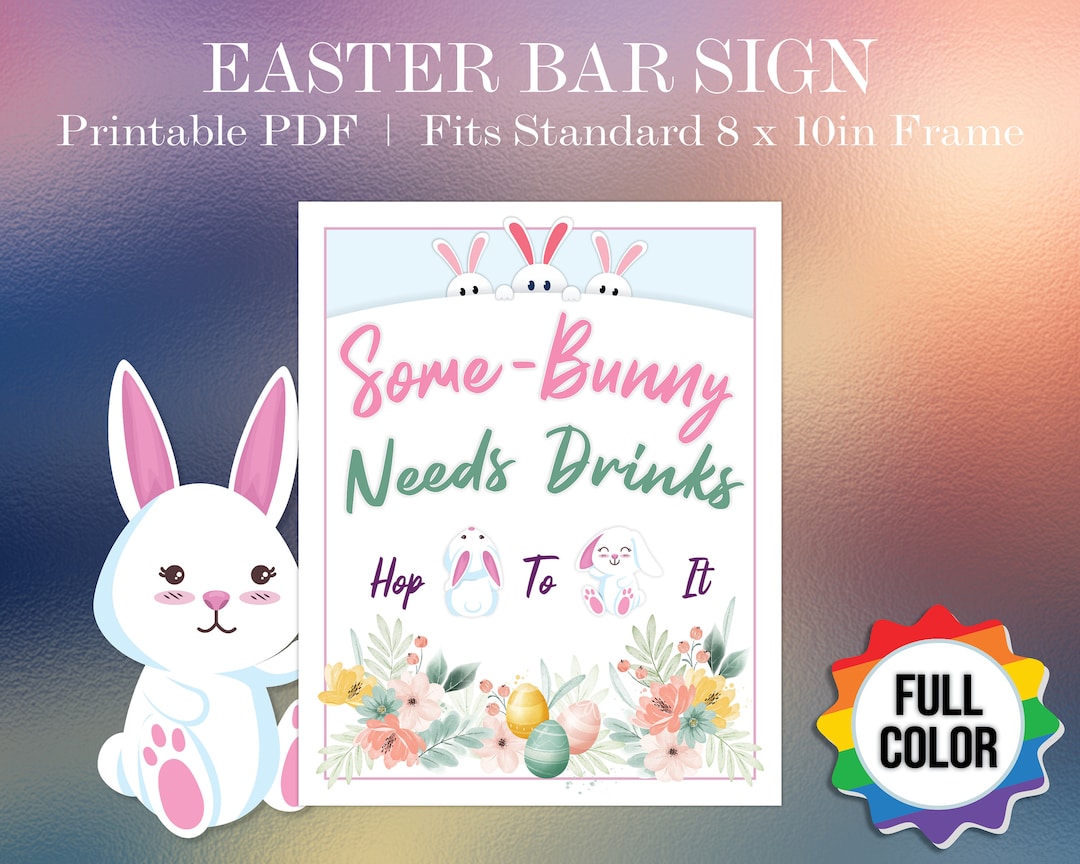 Printable Easter Bar Sign - Etsy