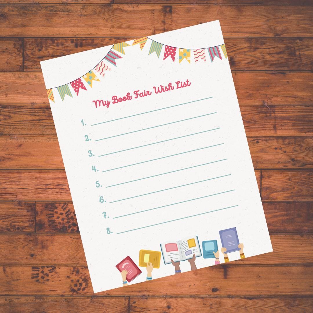 Digital Book Fair Wish List - Etsy