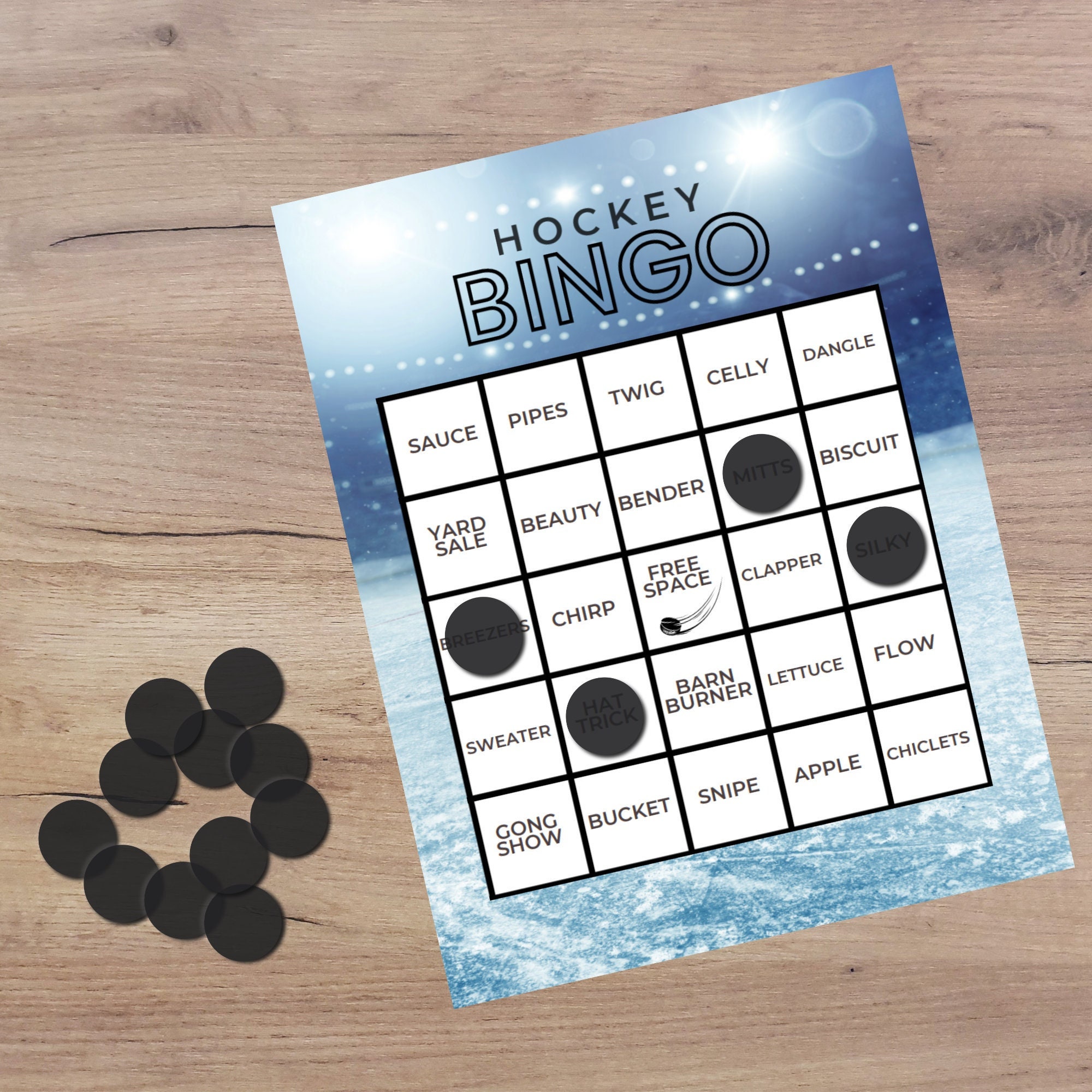 Hockey Bingo Cards - Set of 20 With Words for Drawing & Lingo ...