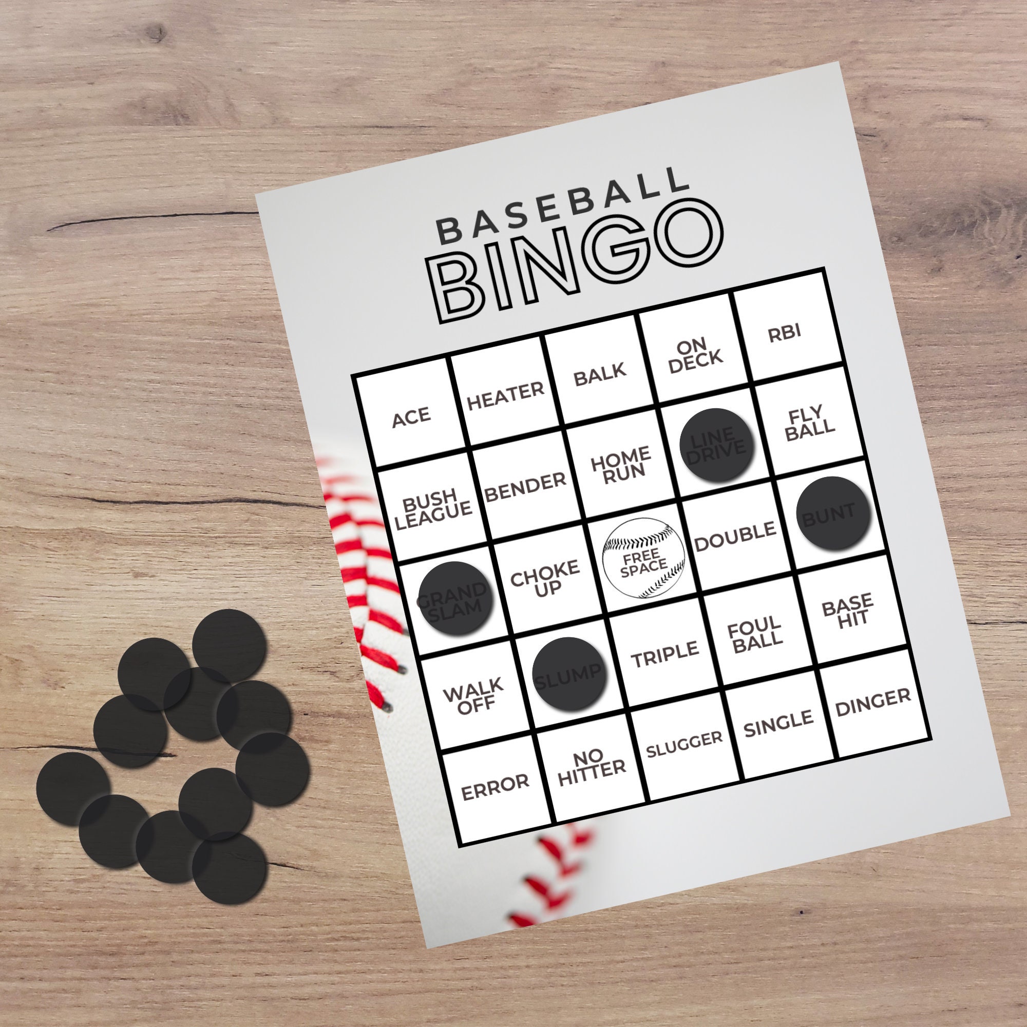 Baseball Bingo Cards - Set of 20 With Words for Drawing - Etsy