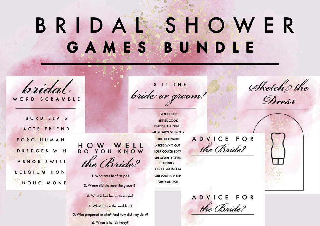 Classy Hen Party Games Bridal Shower Games Bundle Bachelorette Party ...